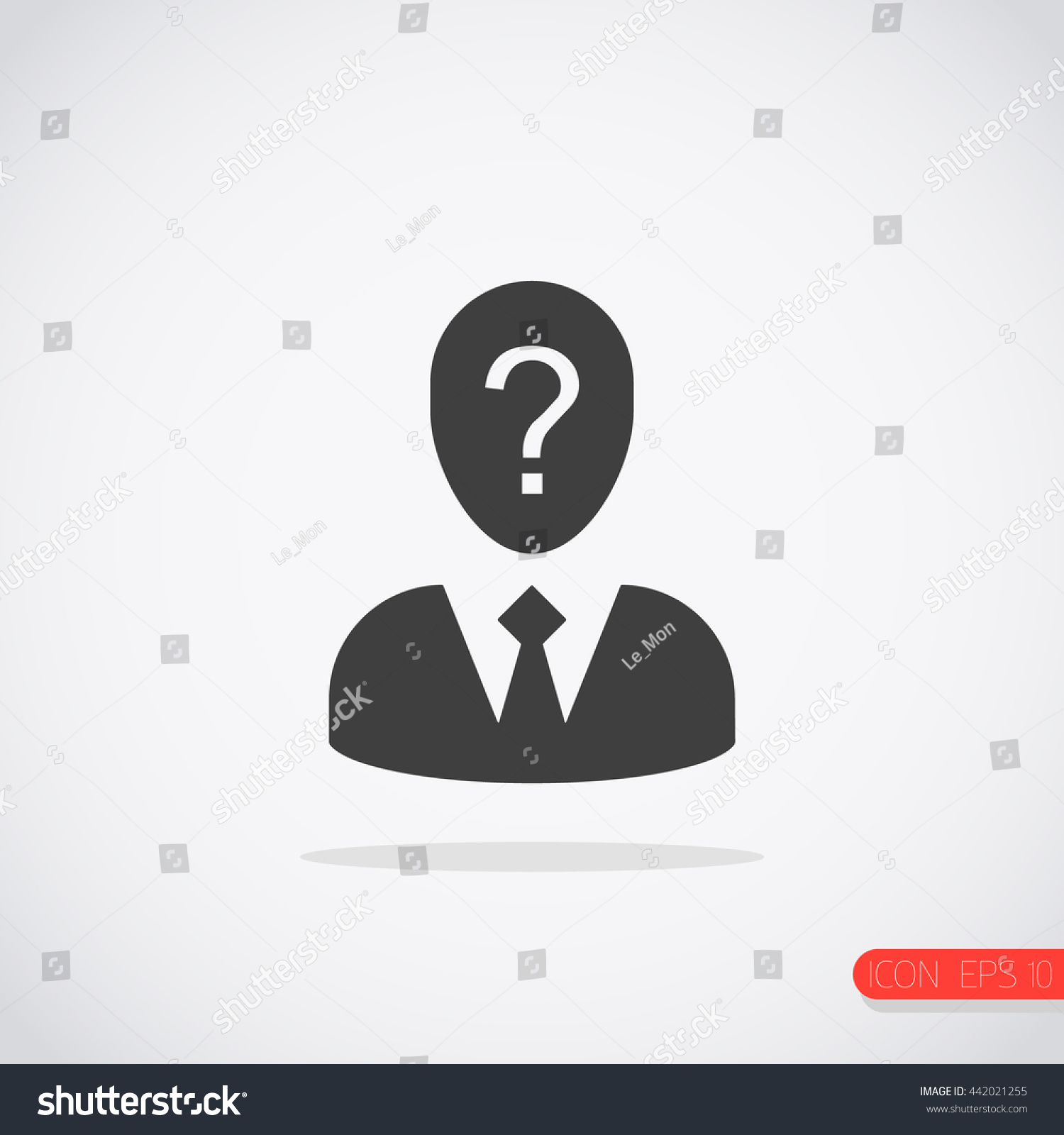 Human Face Question Mark Icon Stock Vector (Royalty Free) 442021255