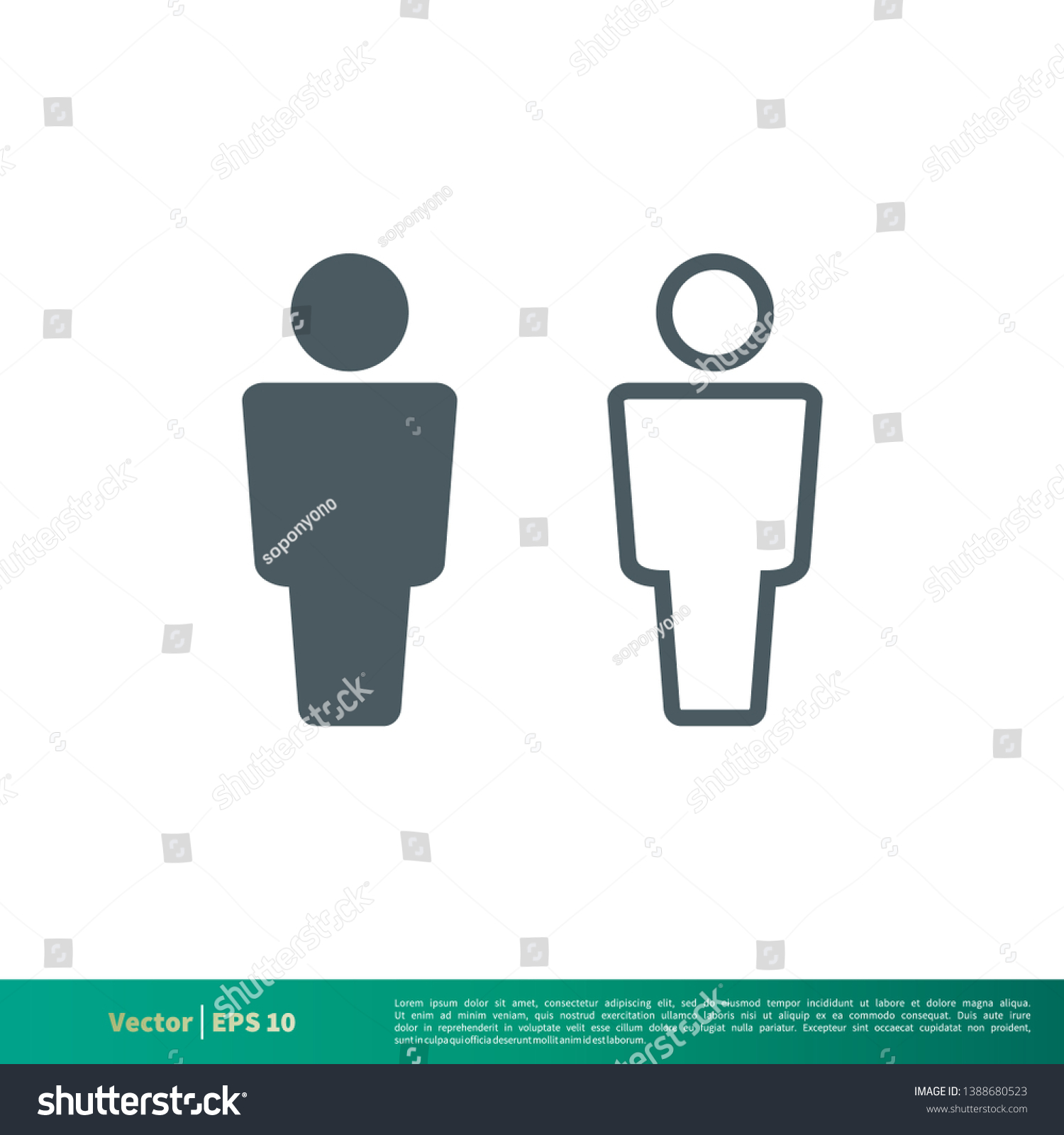 Human Figure Icon Vector Logo Template Stock Vector (Royalty Free ...