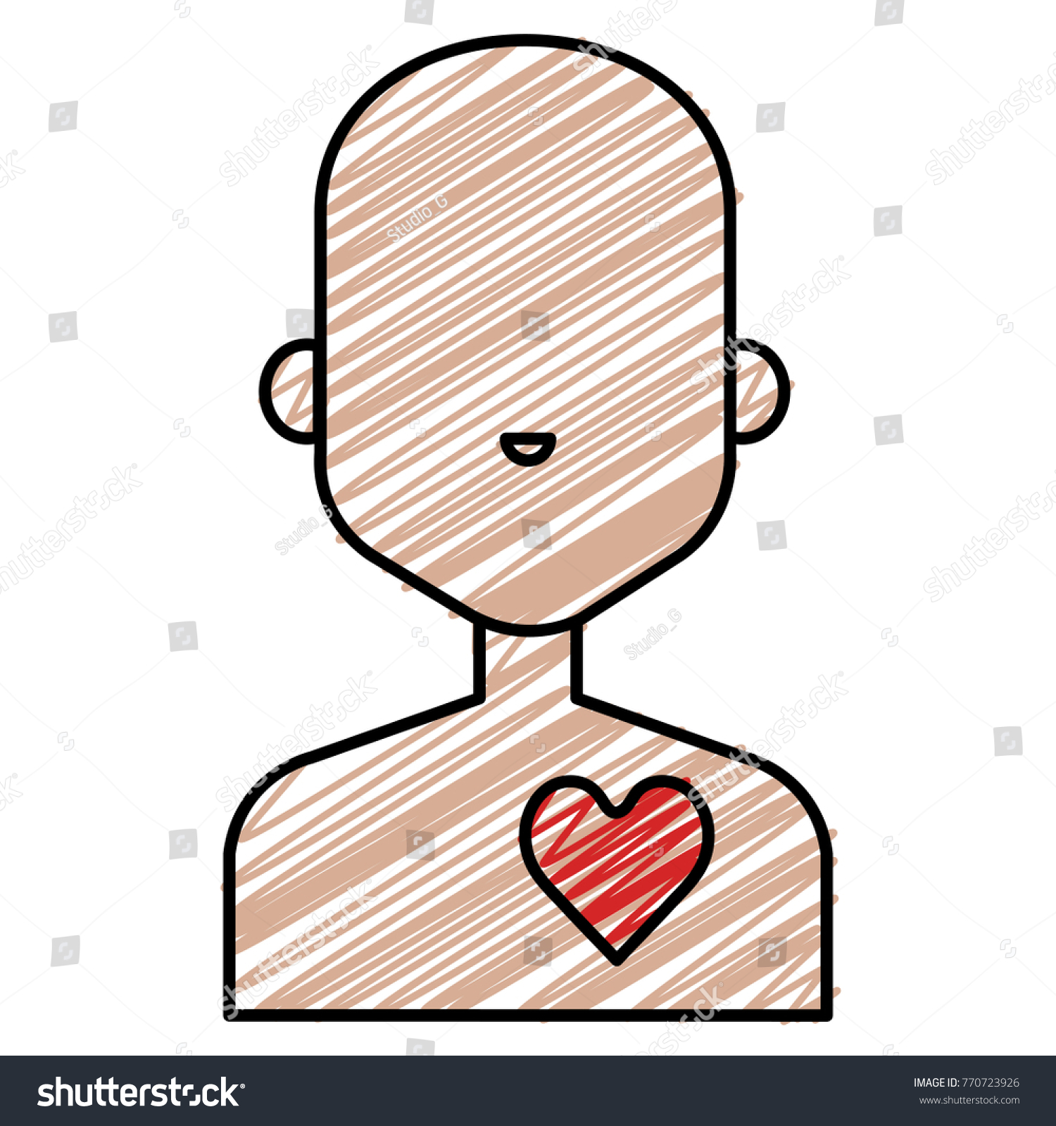 Human Figure Heart Stock Vector (Royalty Free) 770723926