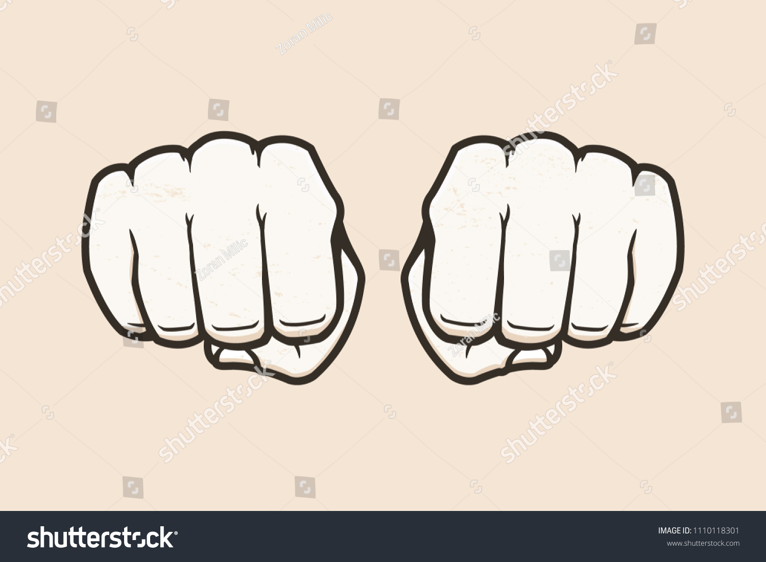 Human Fists Vector Illustration Stock Vector (Royalty Free) 1110118301 ...