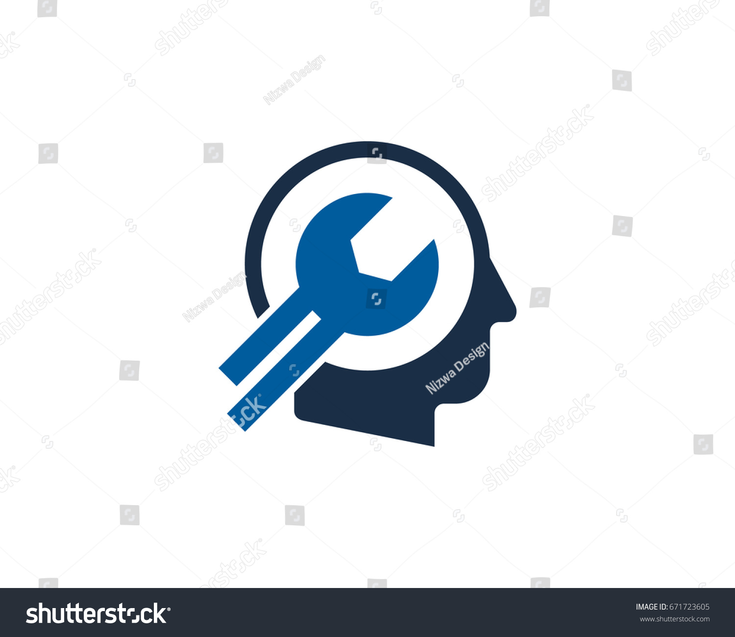 Human Fix Icon Logo Design Element: vector de stock (libre de regalías ...