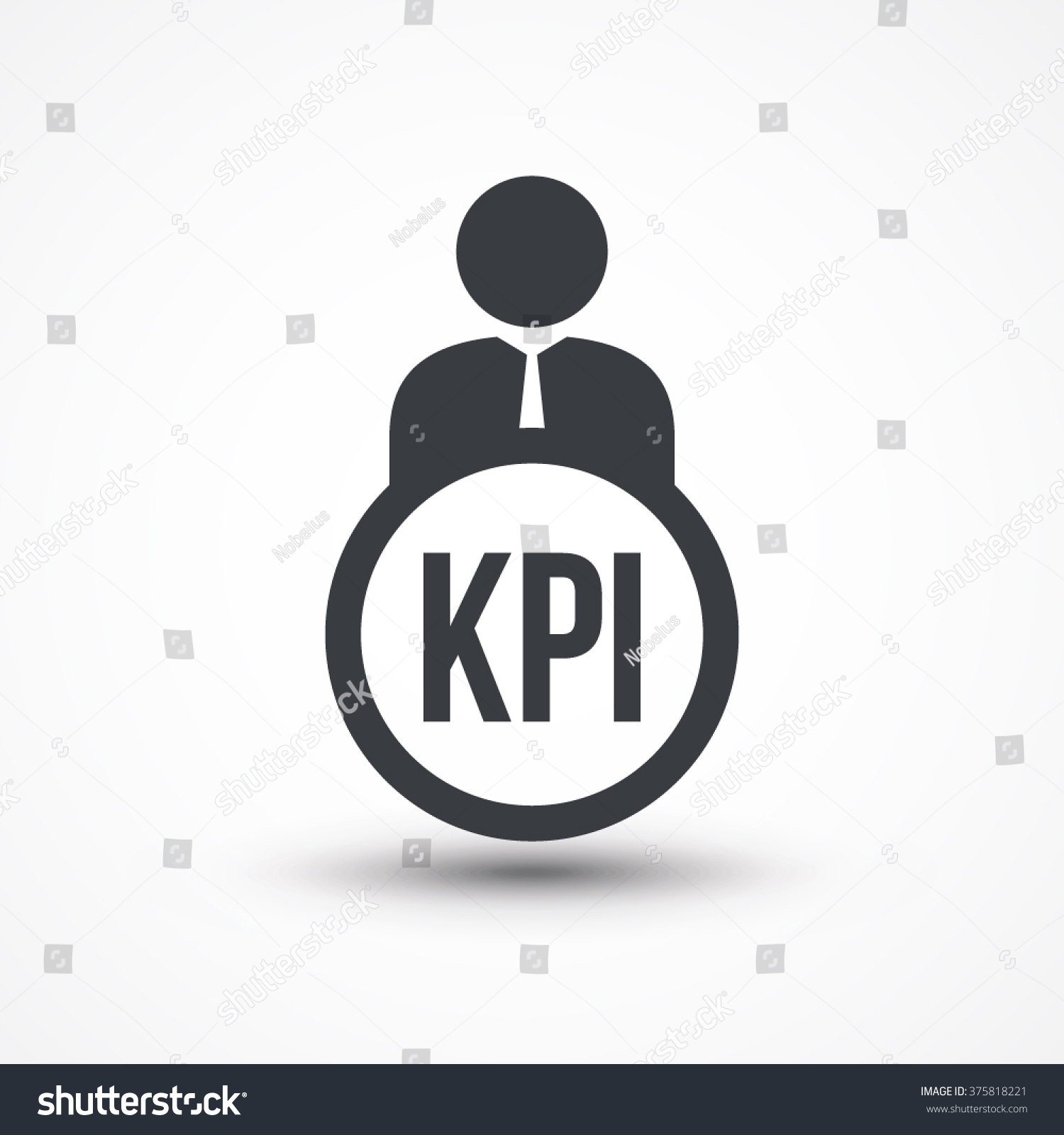 Human Flat Icon Word Kpi Key Stock Vektor 375818221 - Shutterstock