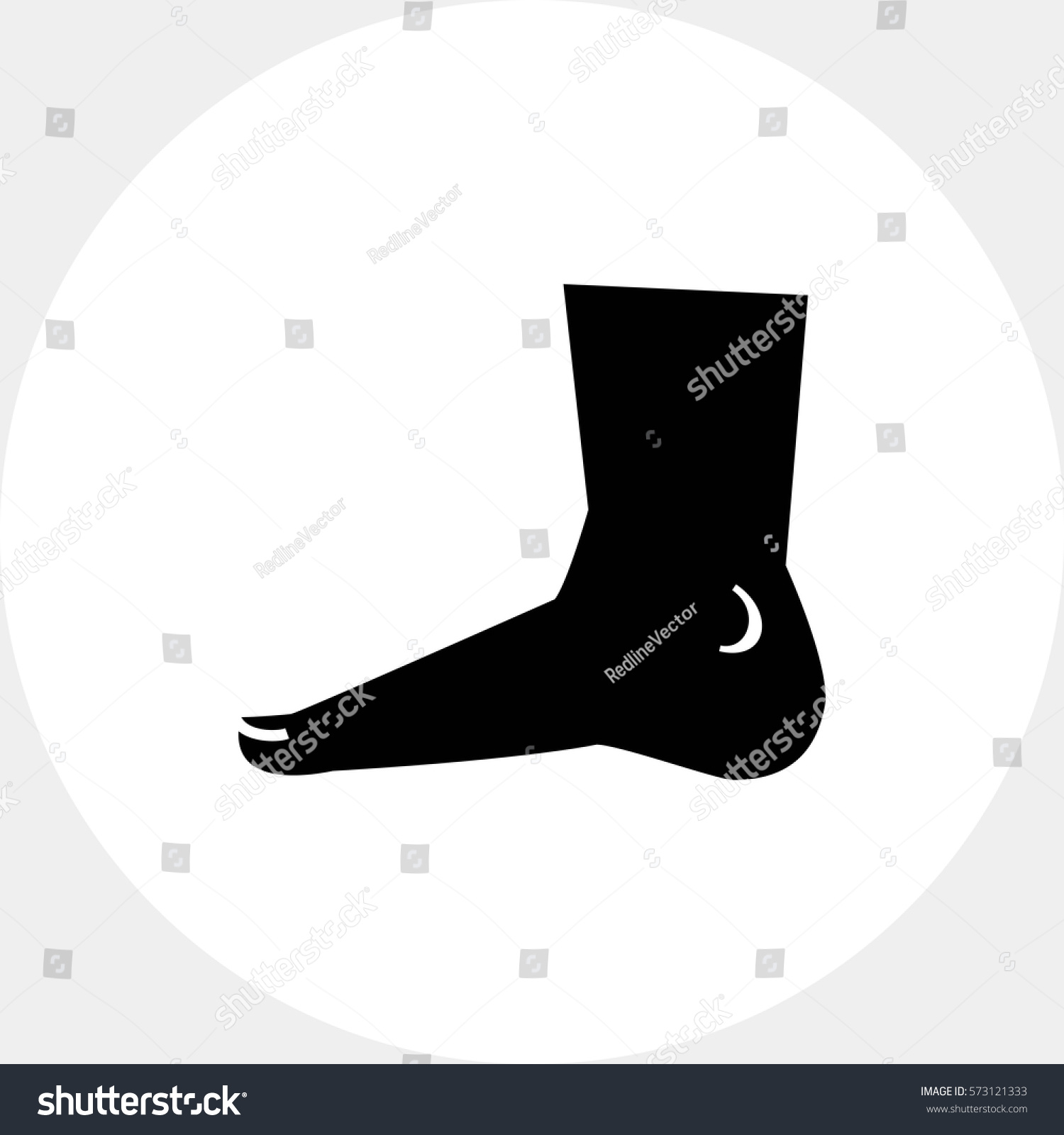 Human Foot Icon Stock Vector (Royalty Free) 573121333 | Shutterstock