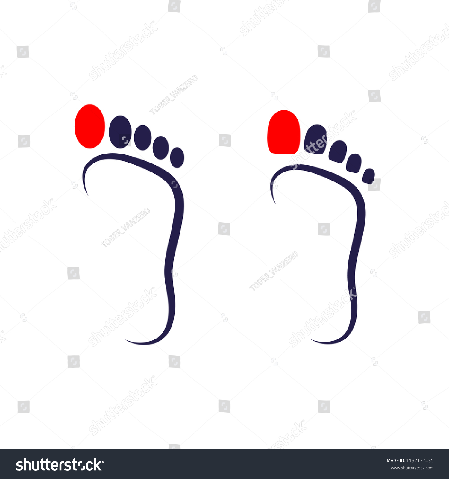 Vektor Stok Human Foot Logo Icon Design Template (Tanpa Royalti ...