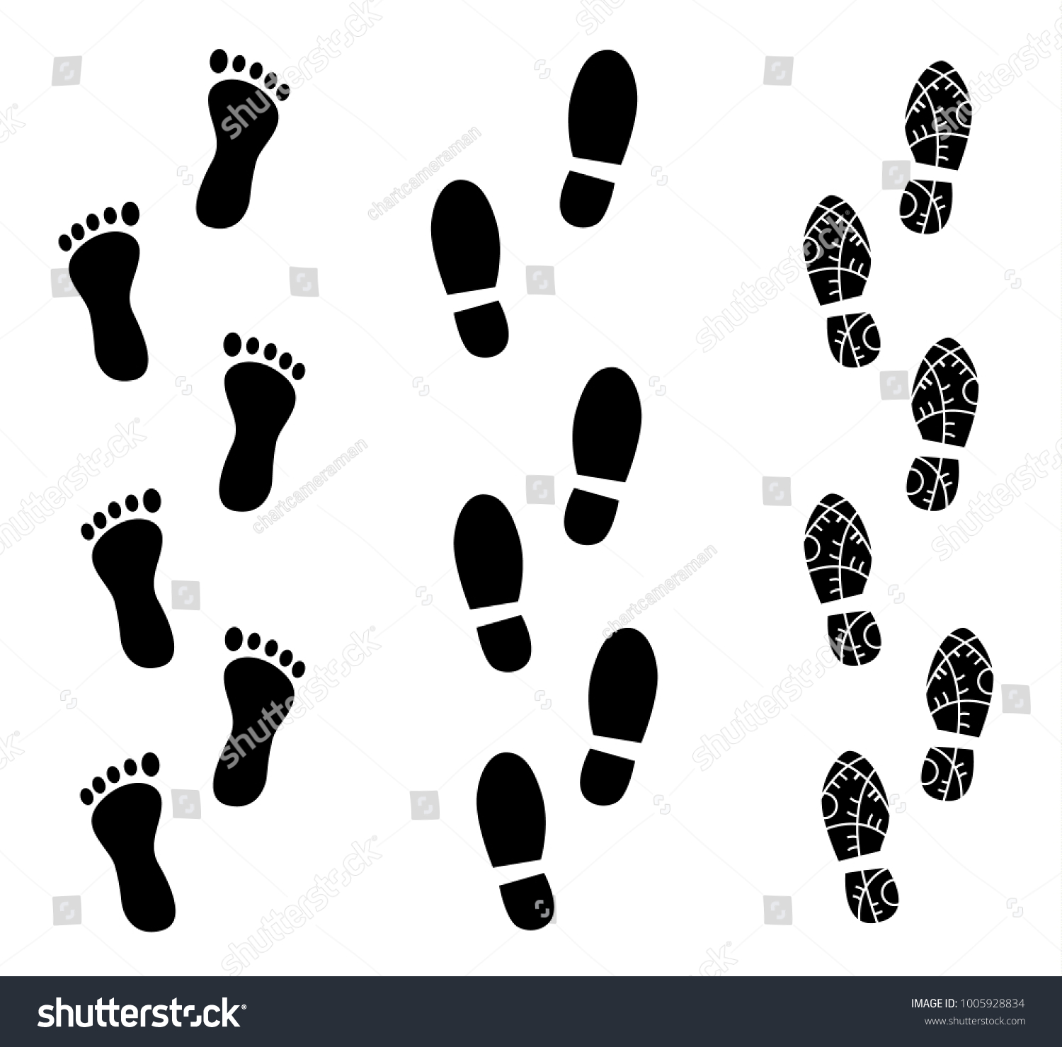 Human Footprint Vector On White Background: เวกเตอร์สต็อก (ปลอดค่า ...