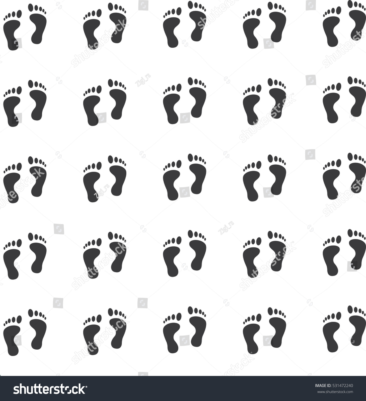 Human Footprints Background Stock Vector (Royalty Free) 531472240 ...