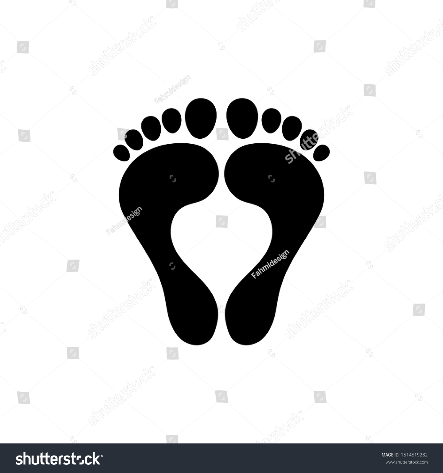 Human Footprints Vector Graphic Illustration Stock Vector (Royalty Free ...