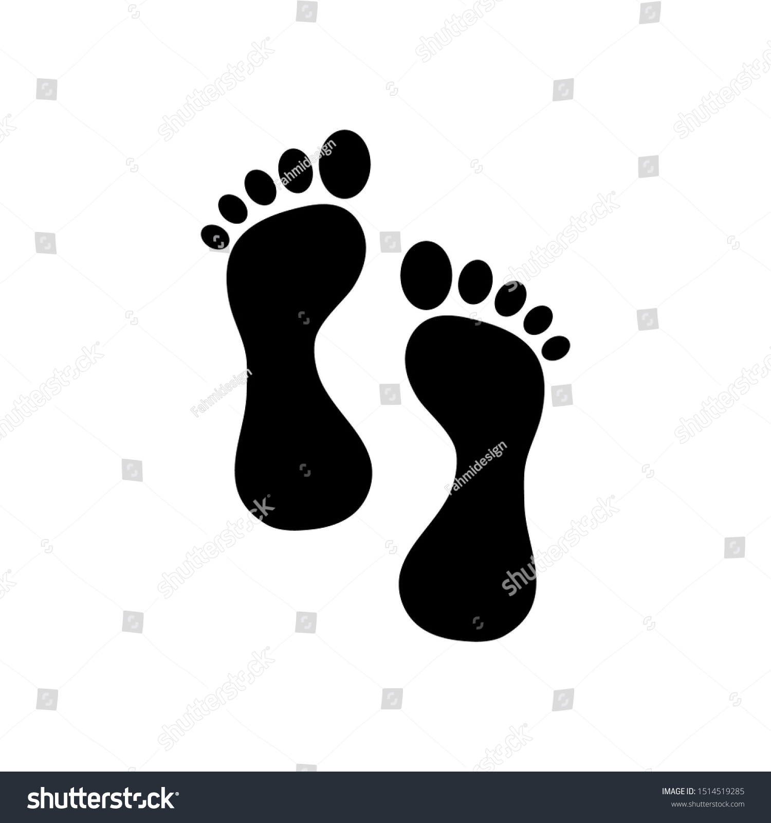 Human Footprints Vector Graphic Illustration 库存矢量图（免版税）1514519285 ...