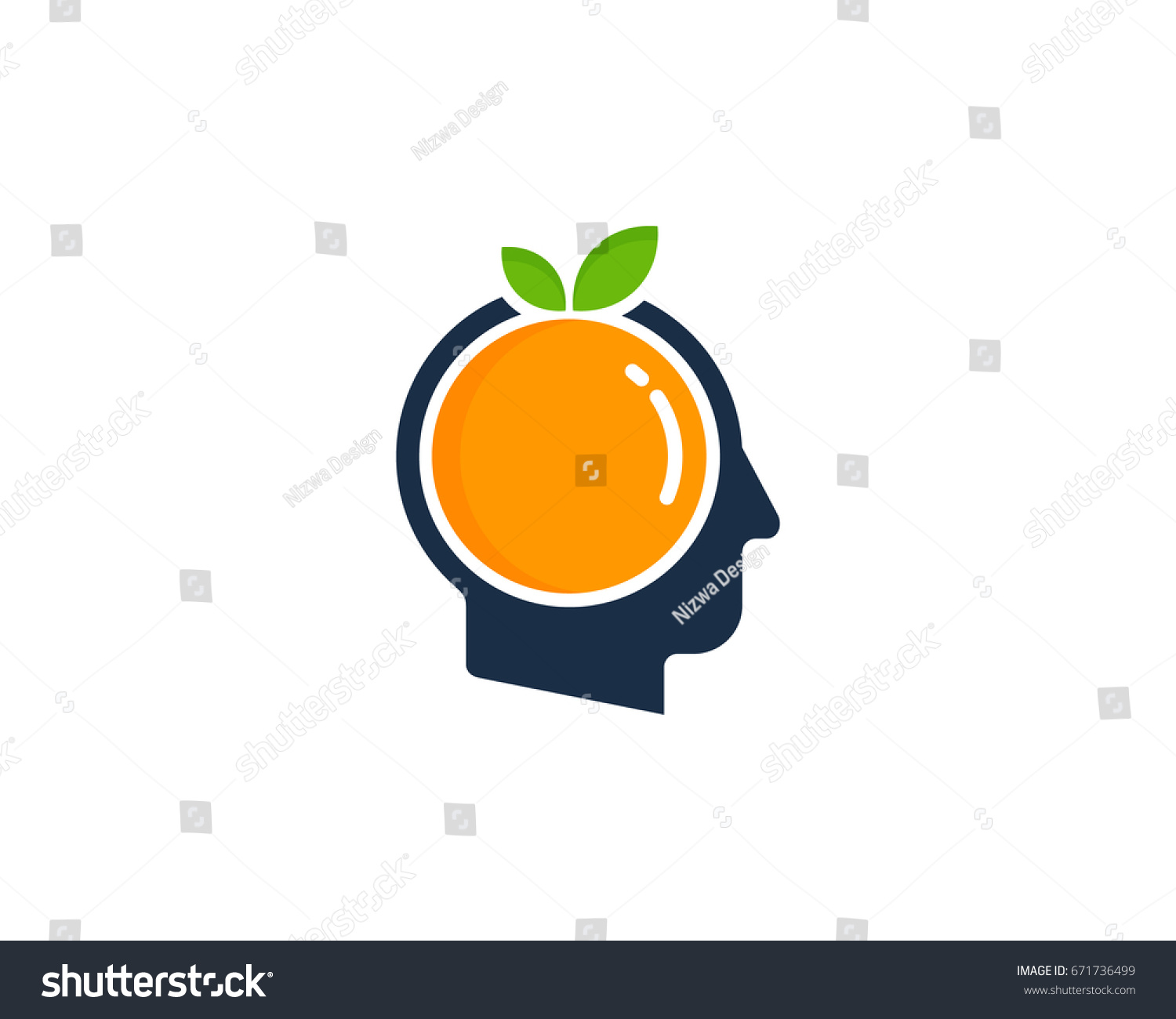 Human Fruit Icon Logo Design Element Stock Vector (Royalty Free ...