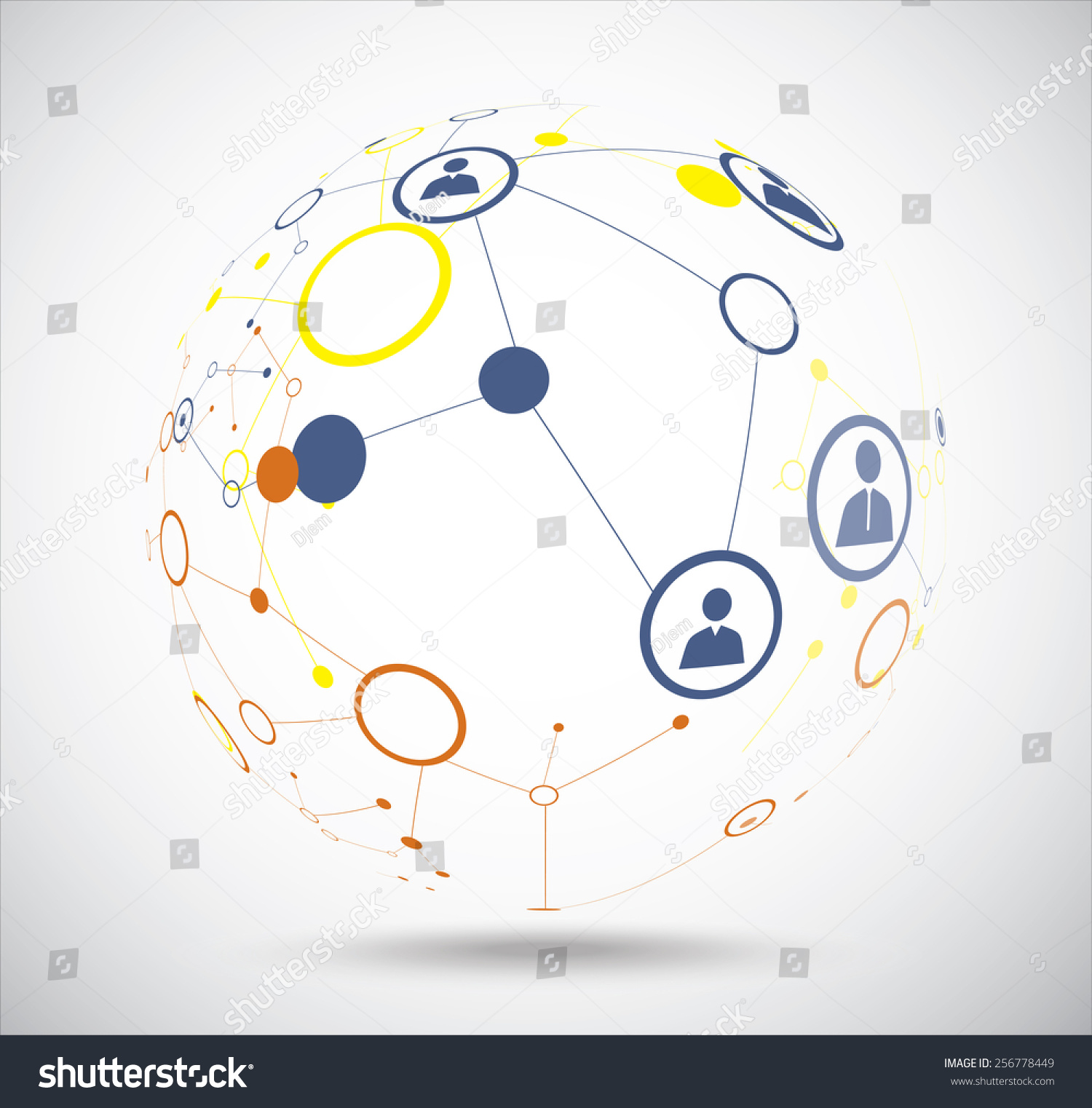 Human Globe Connections Network Design Vector Stok Vektör (Telifsiz ...