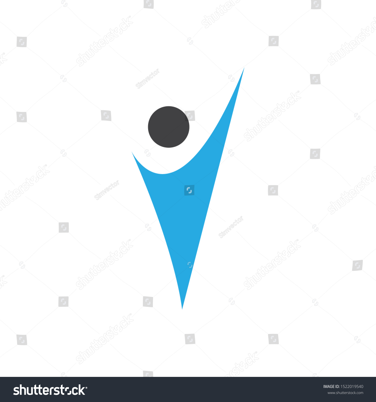 Human Graphic Design Template Vector Isolated Stock Vector (Royalty ...