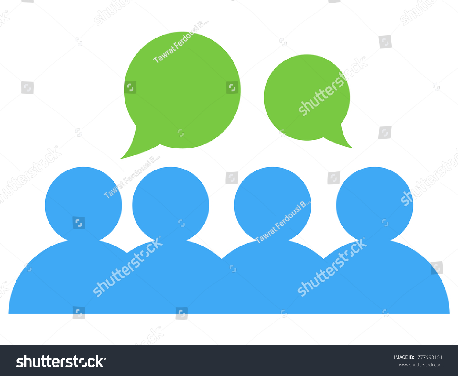 Human Group Speech Bubble Icon Stock Vector (Royalty Free) 1777993151