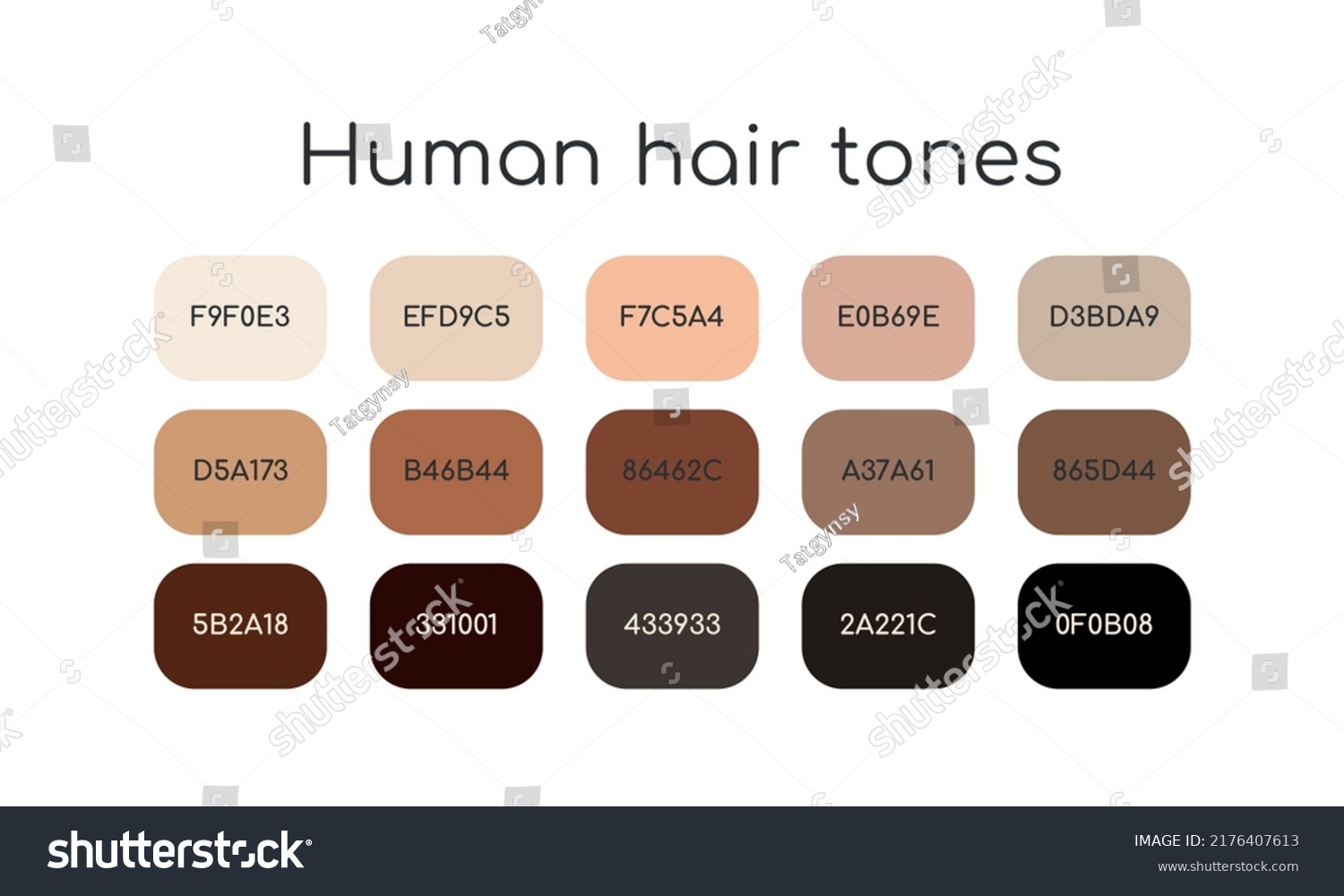 1,858 Hair color palette Stock Vectors, Images & Vector Art | Shutterstock