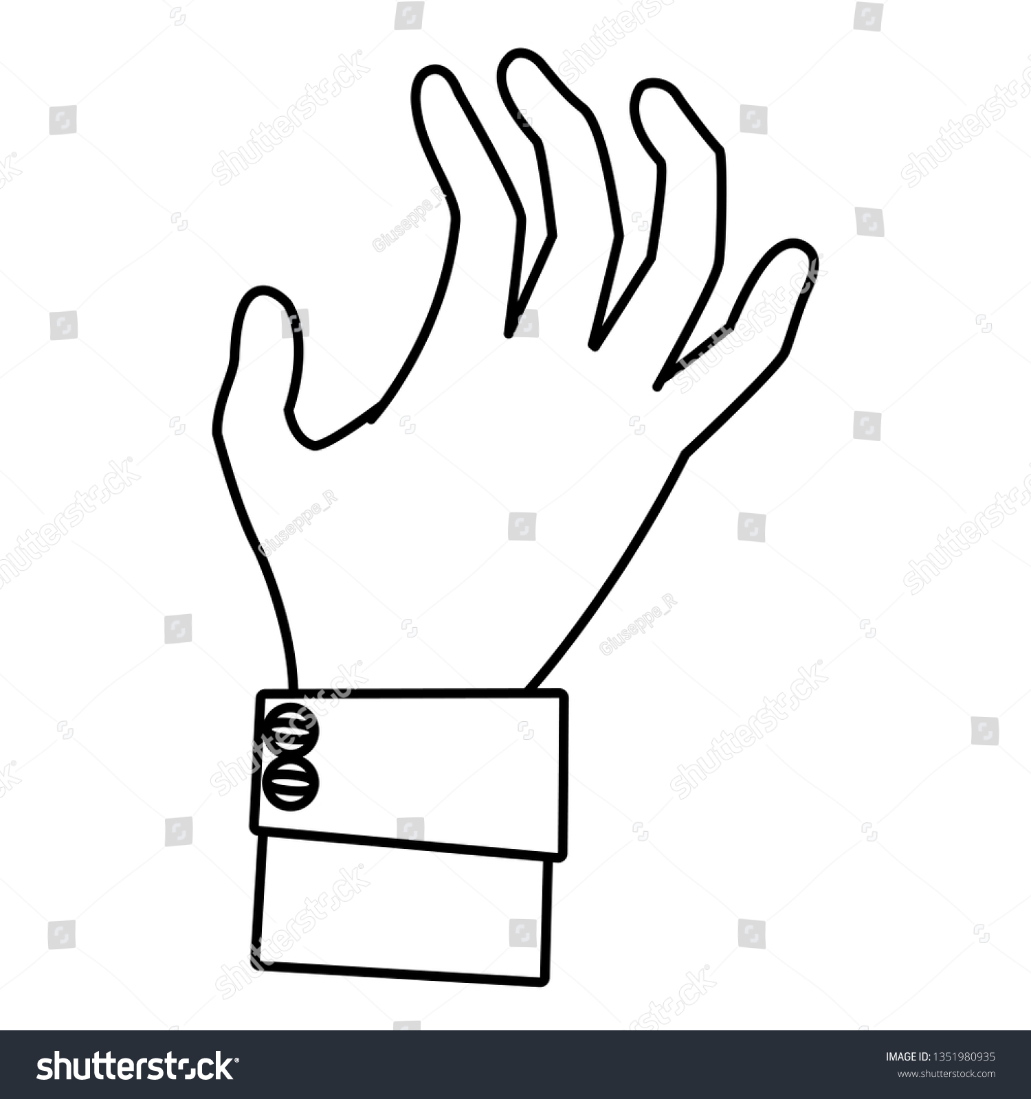 Human Hand Cartoon Stock Vector (Royalty Free) 1351980935 | Shutterstock