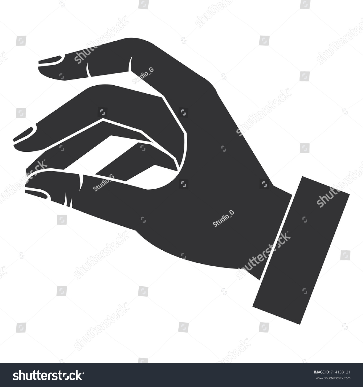 Human Hand Catching Icon Stock Vector (Royalty Free) 714138121 ...
