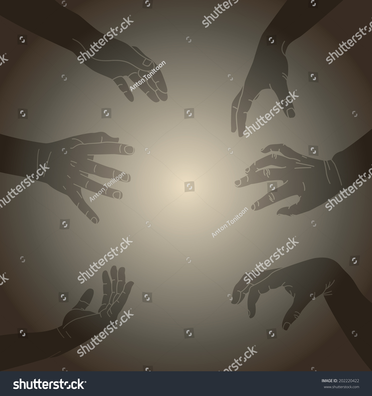 Human Hand Emotions Stock Vector (Royalty Free) 202220422 | Shutterstock