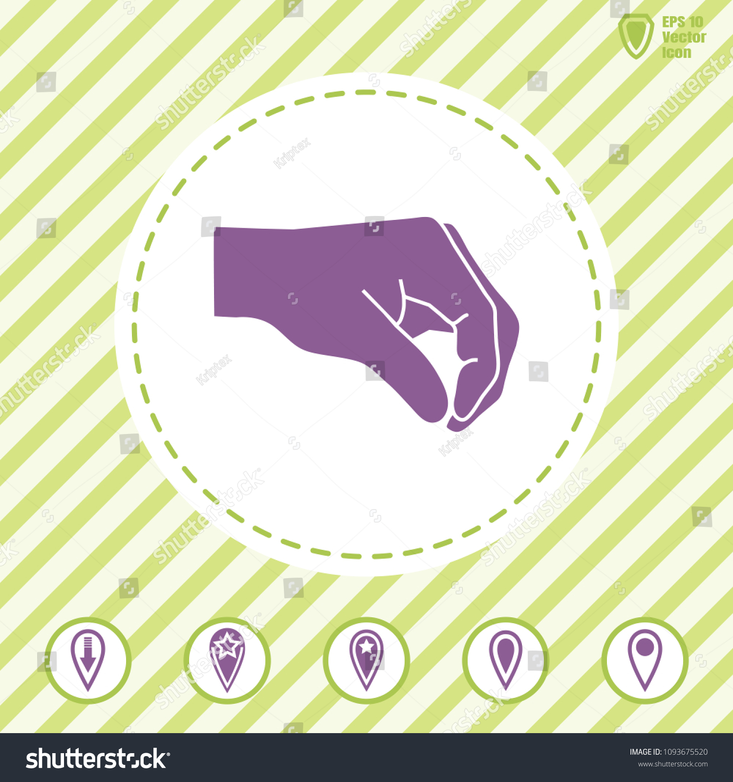 Human Hand Giving Something Vector Iconflat Stock Vector (Royalty Free ...
