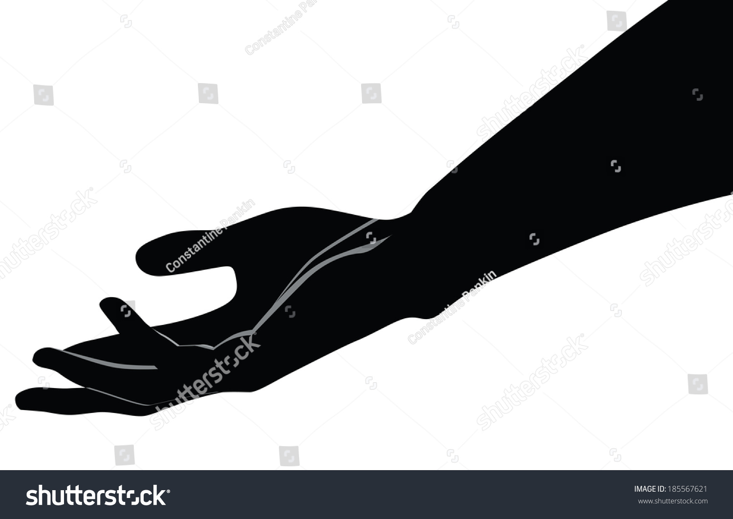 Human Hand Palm Up Vector Illustration Stock Vector (Royalty Free ...