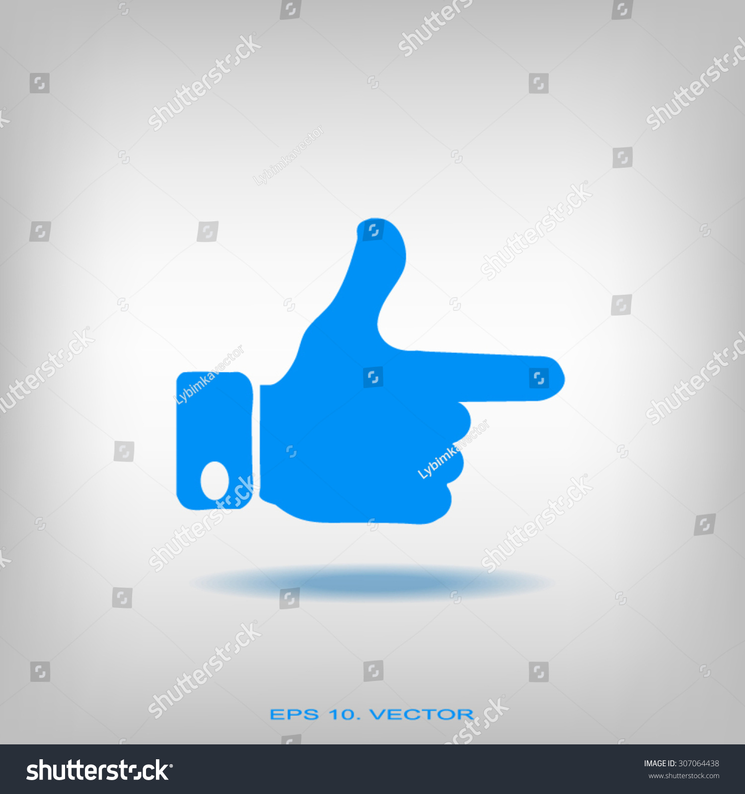 Human Hand Sign Stock Vector (Royalty Free) 307064438