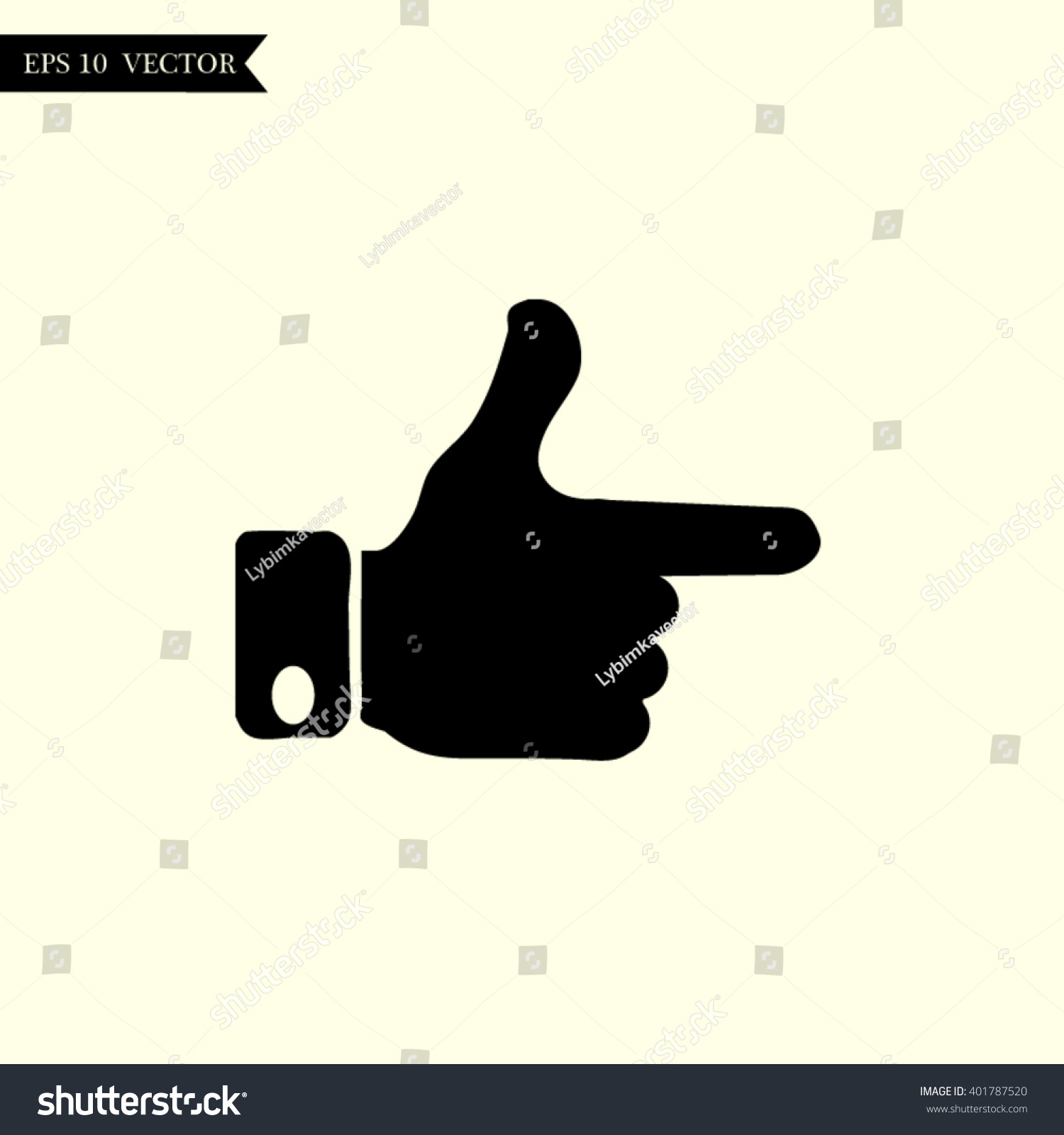 Human Hand Sign Stock Vector (Royalty Free) 401787520 | Shutterstock