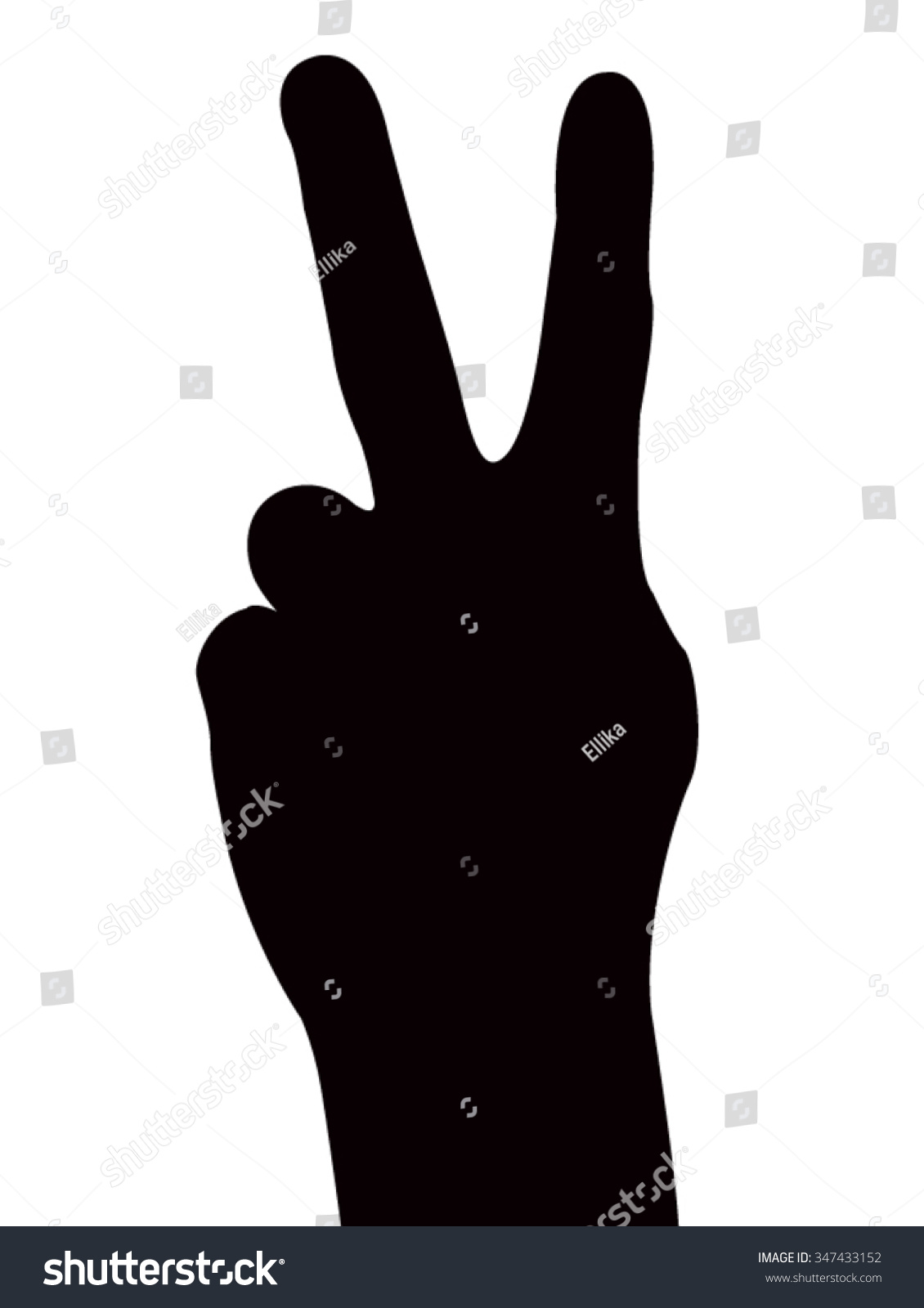 Human Hand Silhouette Stock Vector (Royalty Free) 347433152 | Shutterstock