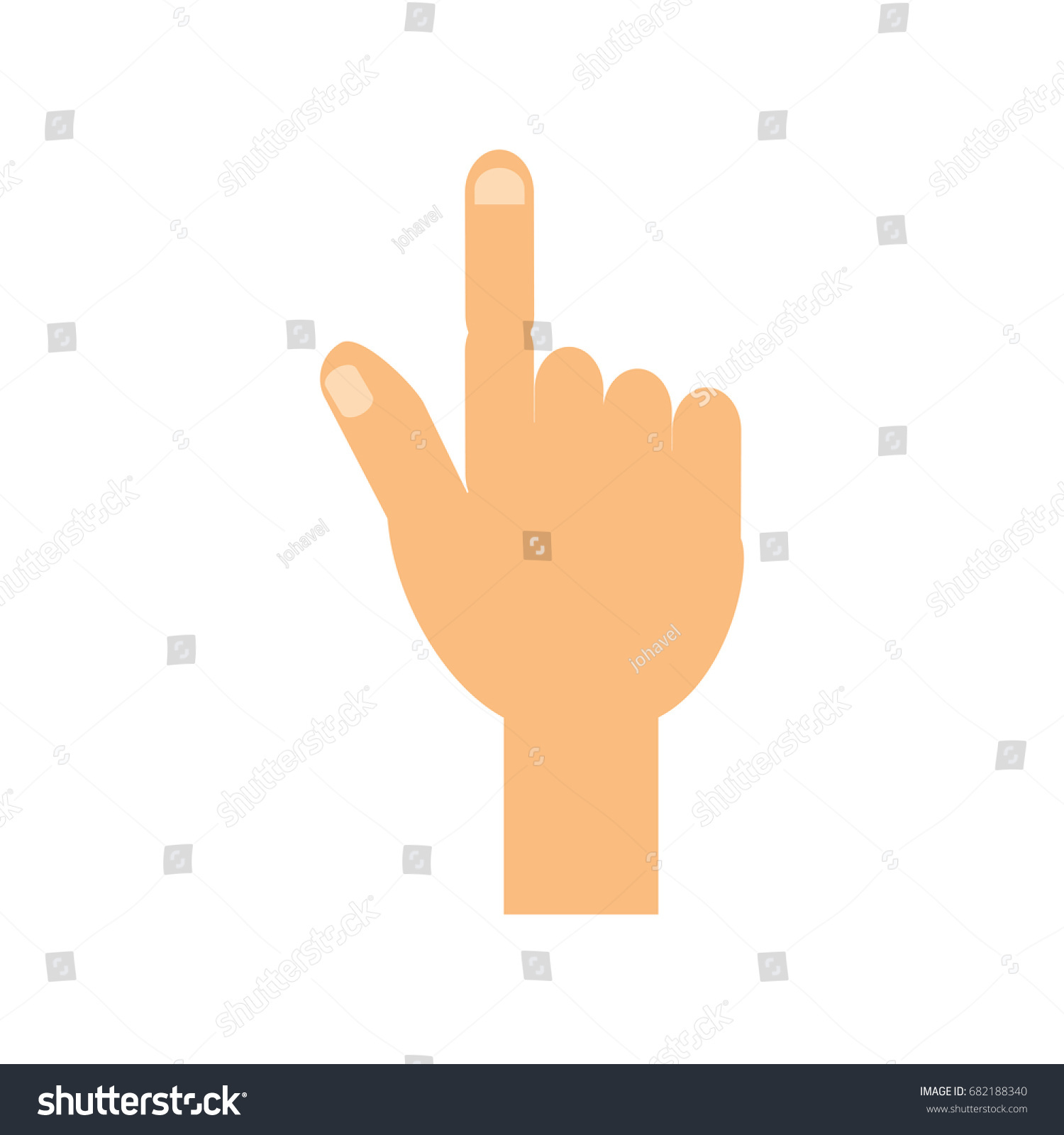 Human Hand Symbol Stock Vector (Royalty Free) 682188340