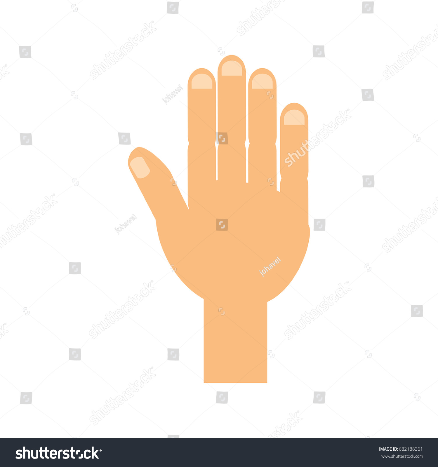 Human Hand Symbol Stock Vector (Royalty Free) 682188361 | Shutterstock