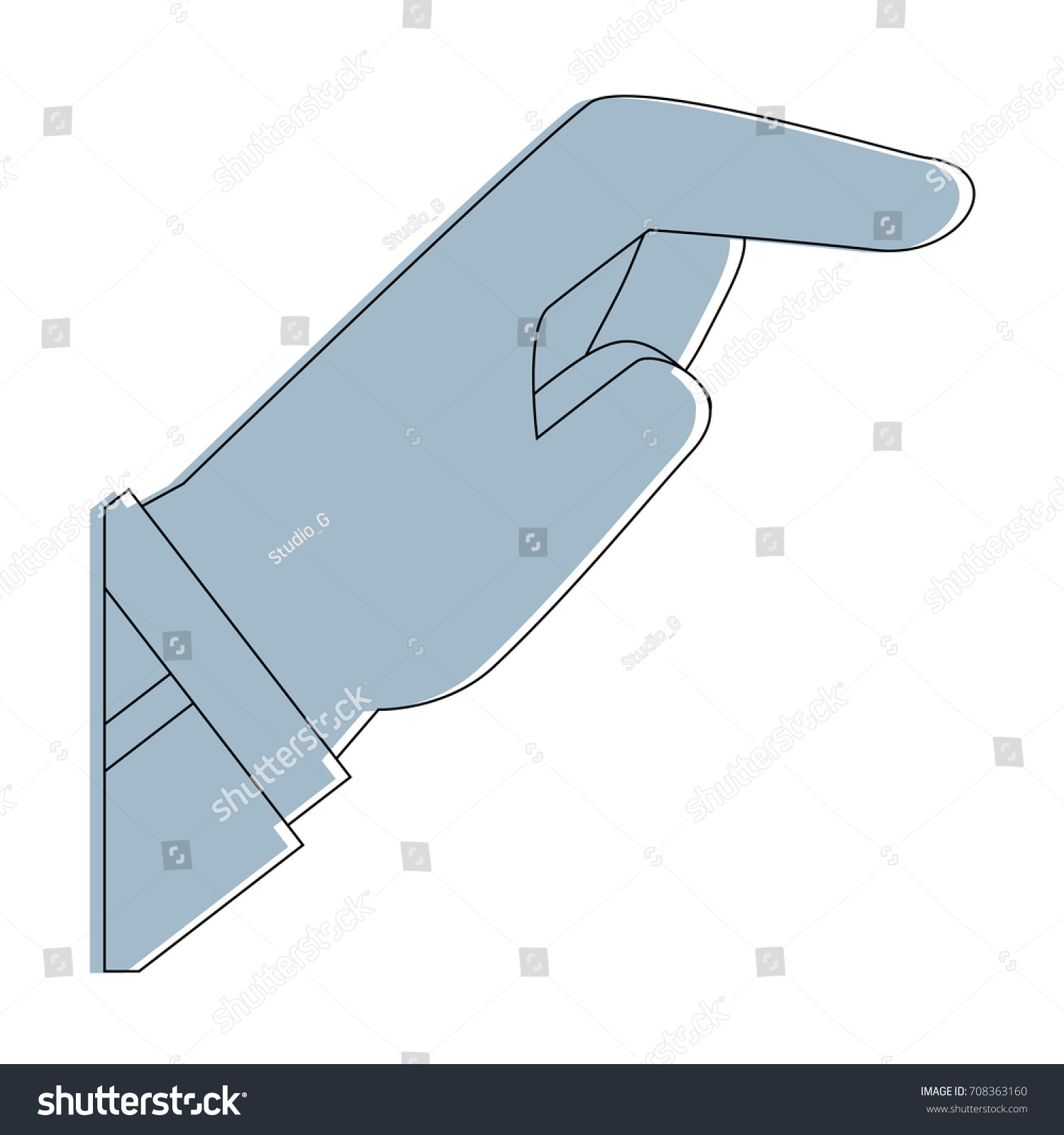 Human Hand Symbol Stock Vector (Royalty Free) 708363160 | Shutterstock