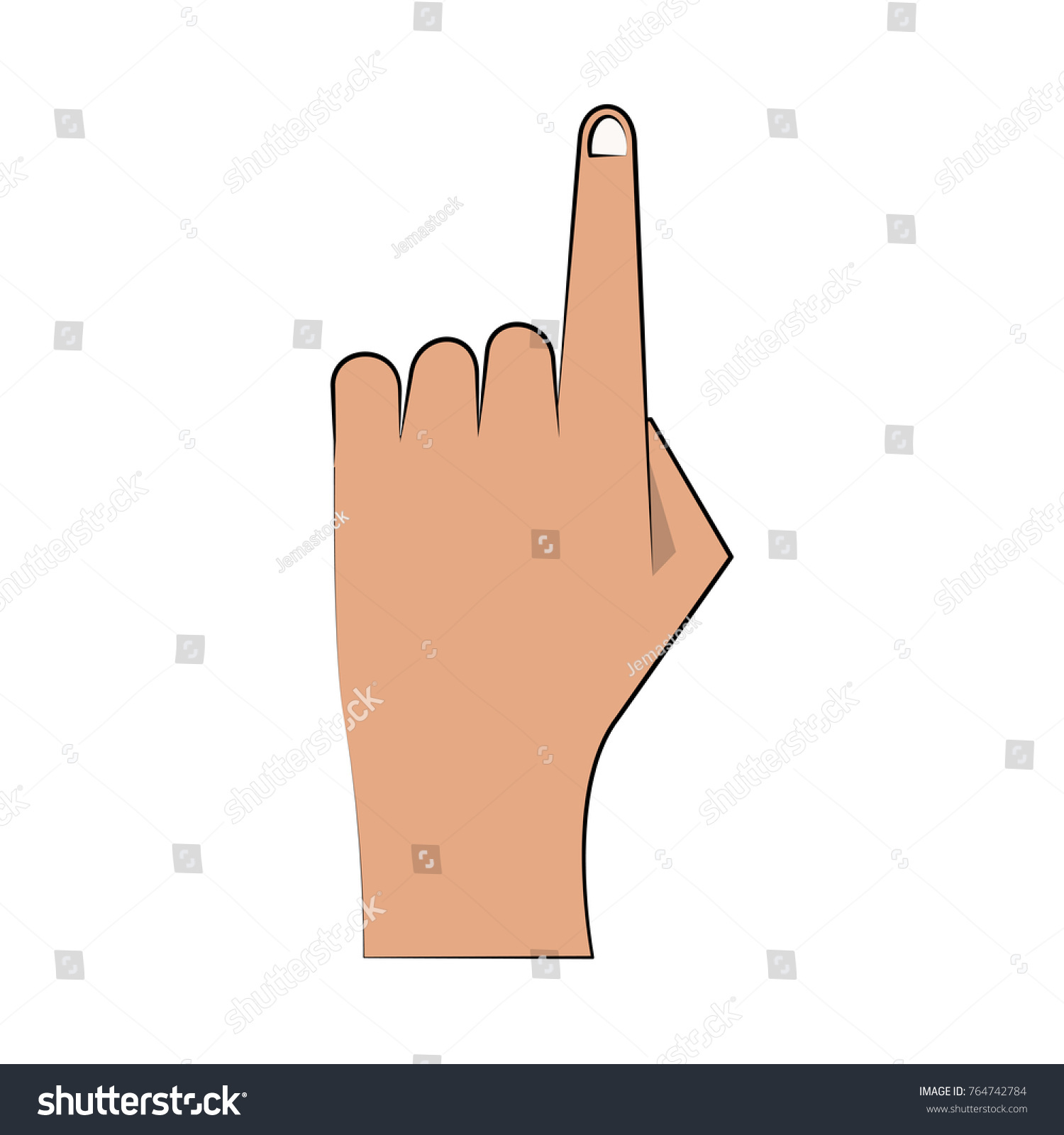 Símbolo de mano humana: vector de stock (libre de regalías) 764742784 ...