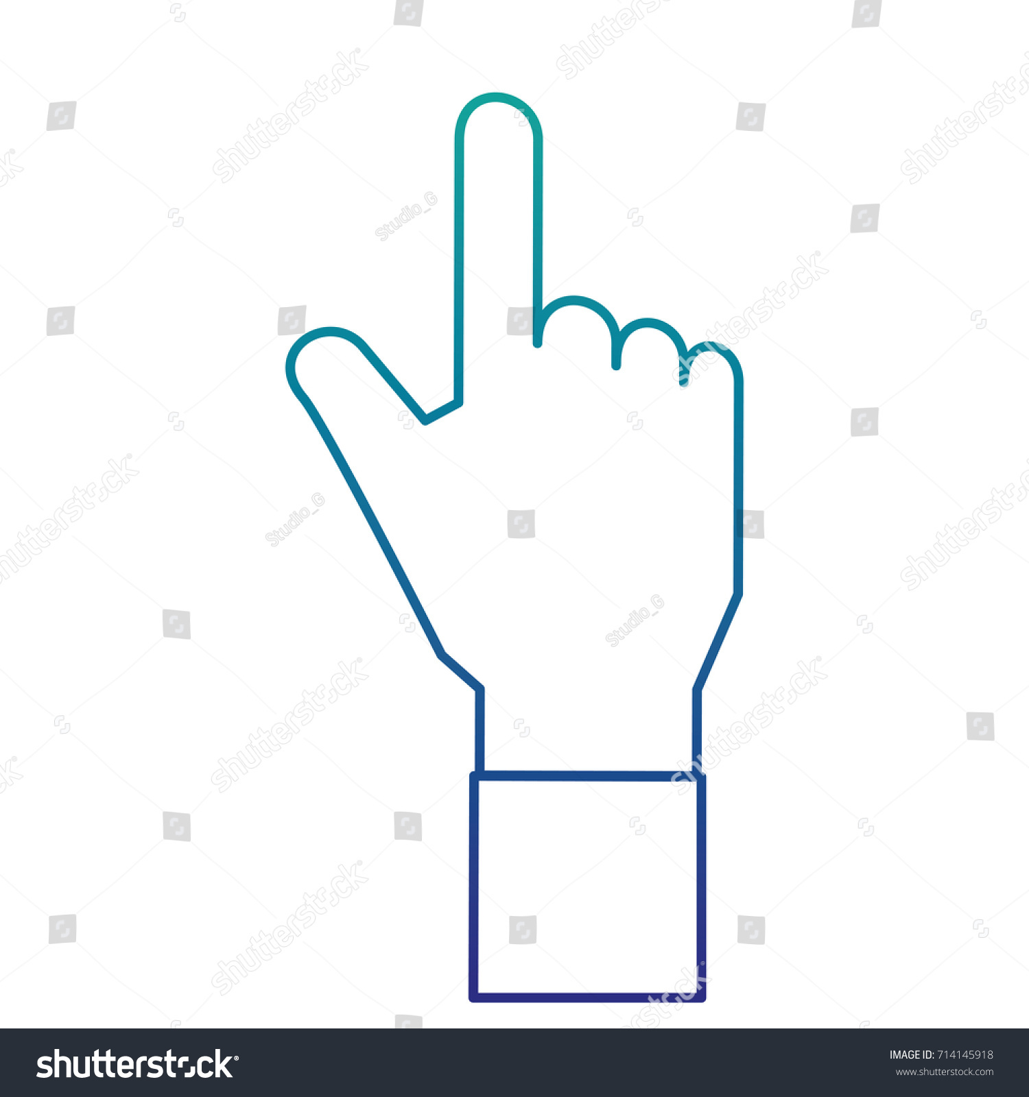 Human Hand Touching Icon Stock Vector (Royalty Free) 714145918 ...