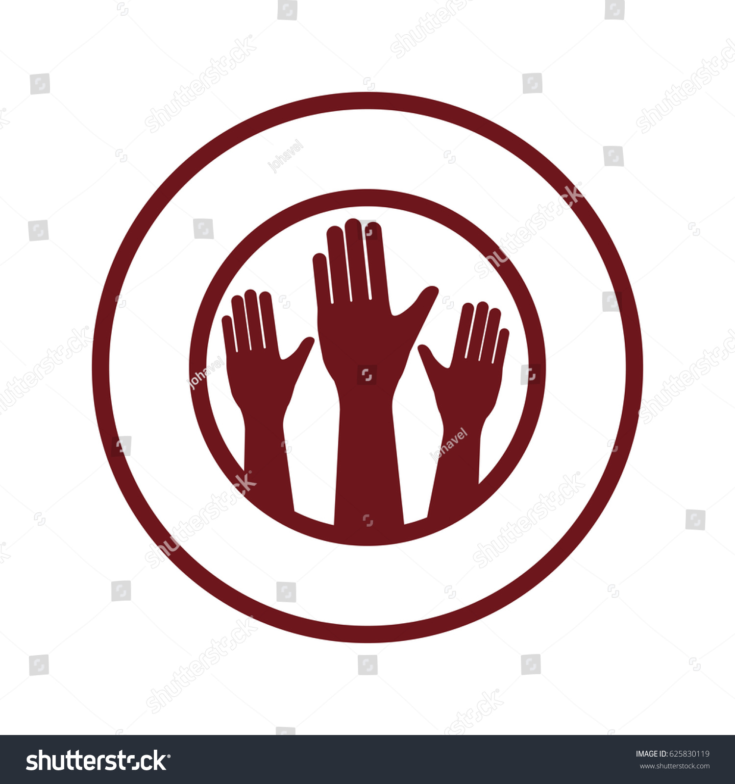 Human Hand Symbol Stock Vector (Royalty Free) 625830119