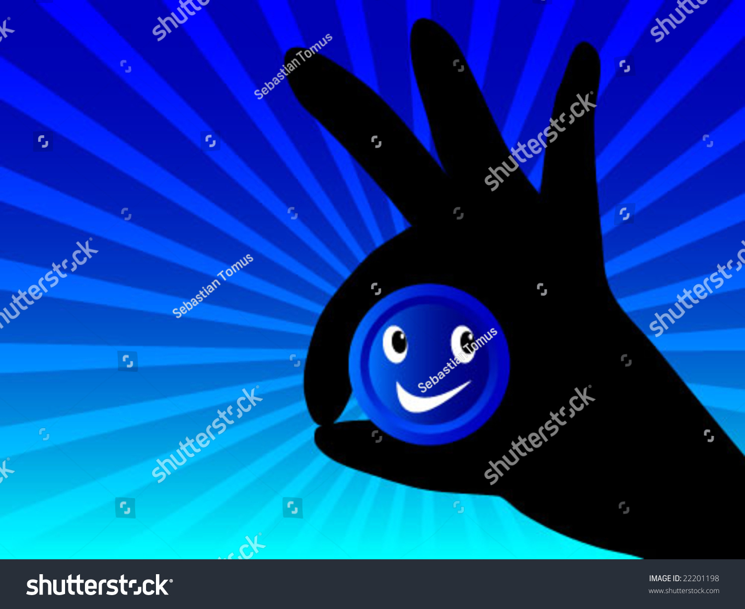 Human Hand Smiley Stock Vector (Royalty Free) 22201198