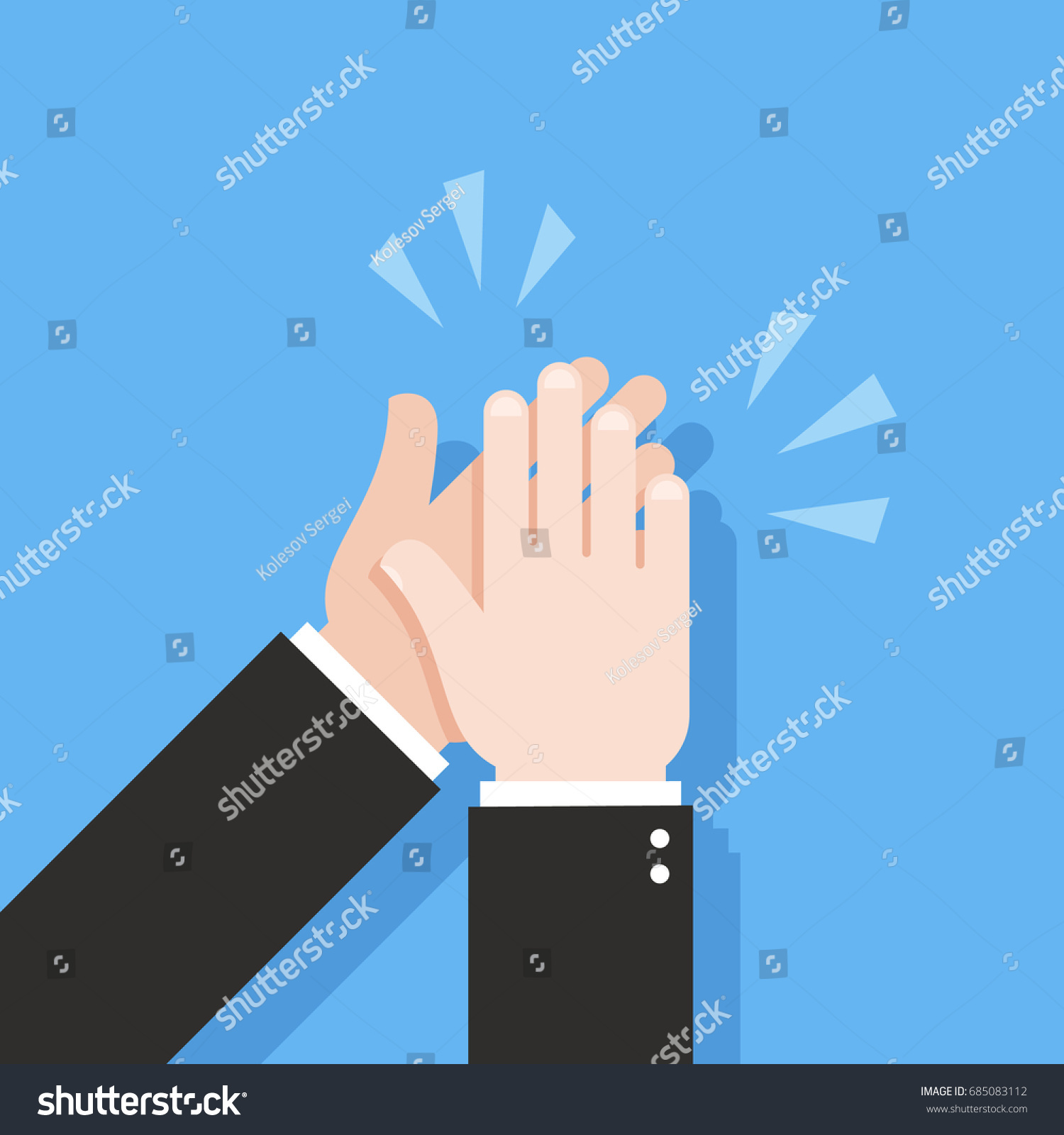 Human Hands Clapping Applause Clap Vector Stock Vector (Royalty Free ...