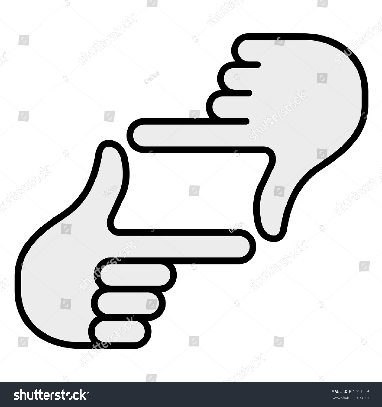 Human Hands Doing Cropping Symbol Stock Vector (Royalty Free) 464743139 ...