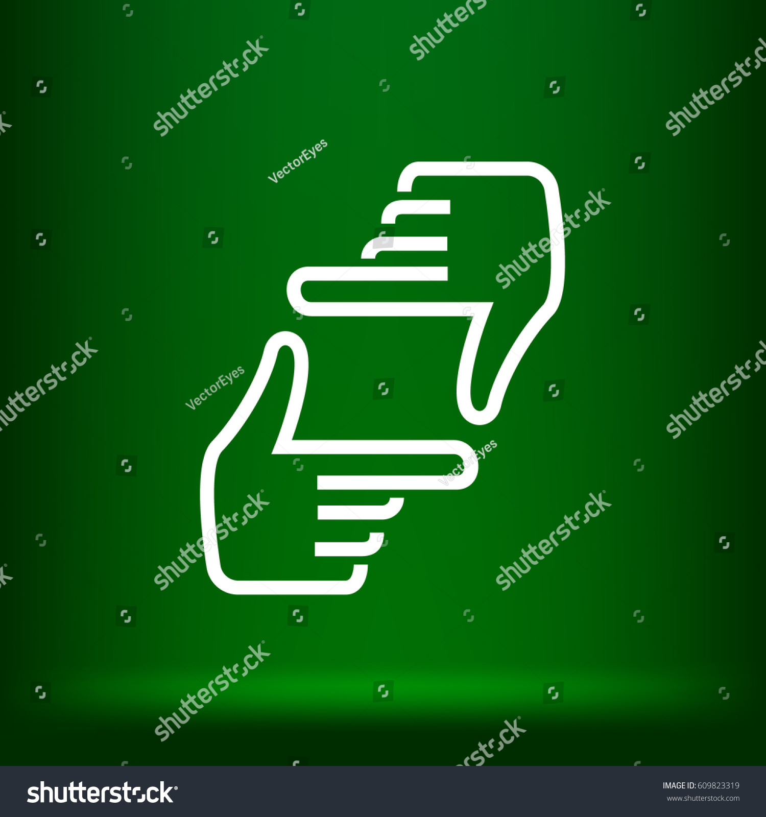 Human Hands Doing Cropping Symbol: vector de stock (libre de regalías ...