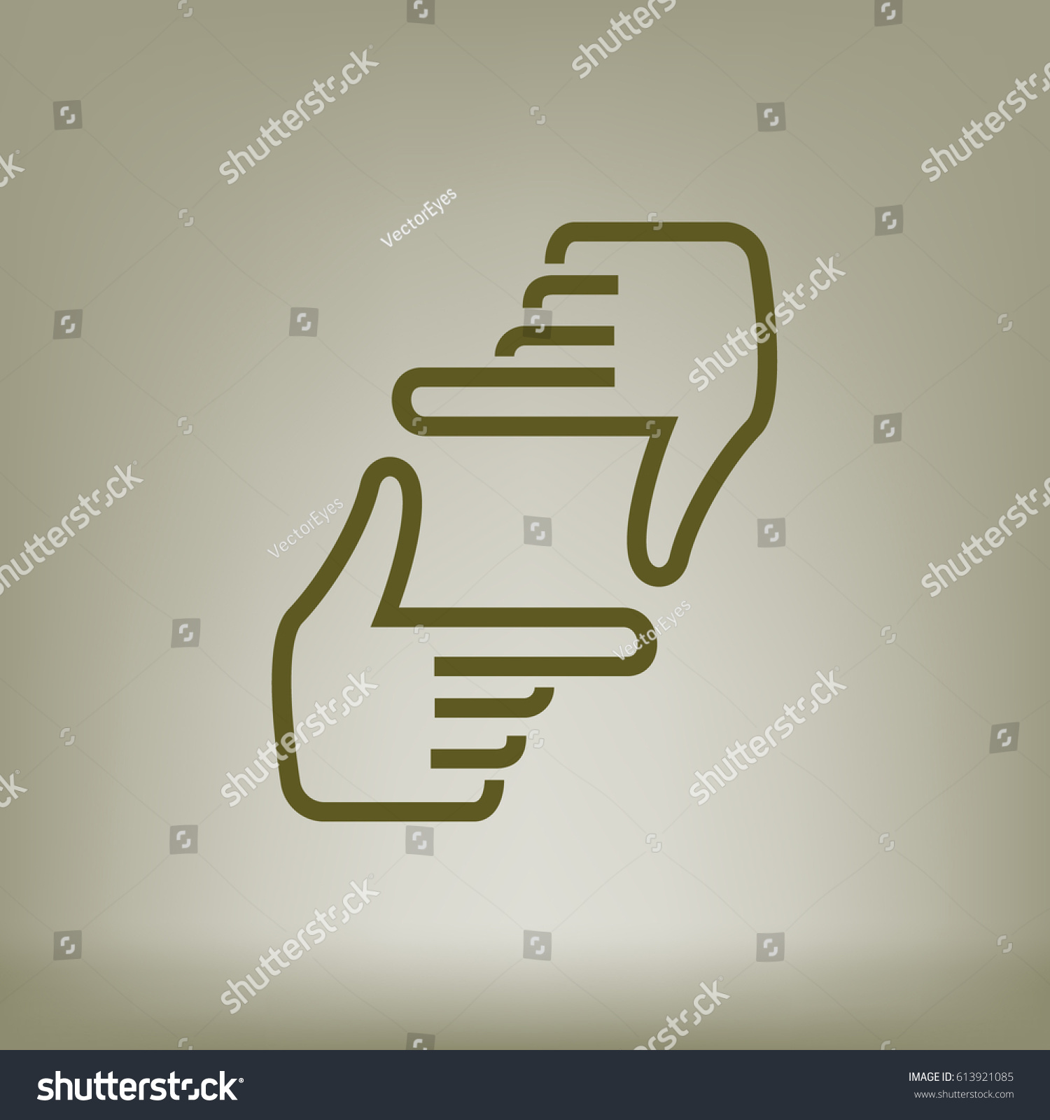 Human Hands Doing Cropping Symbol Stock Vector (Royalty Free) 613921085 ...