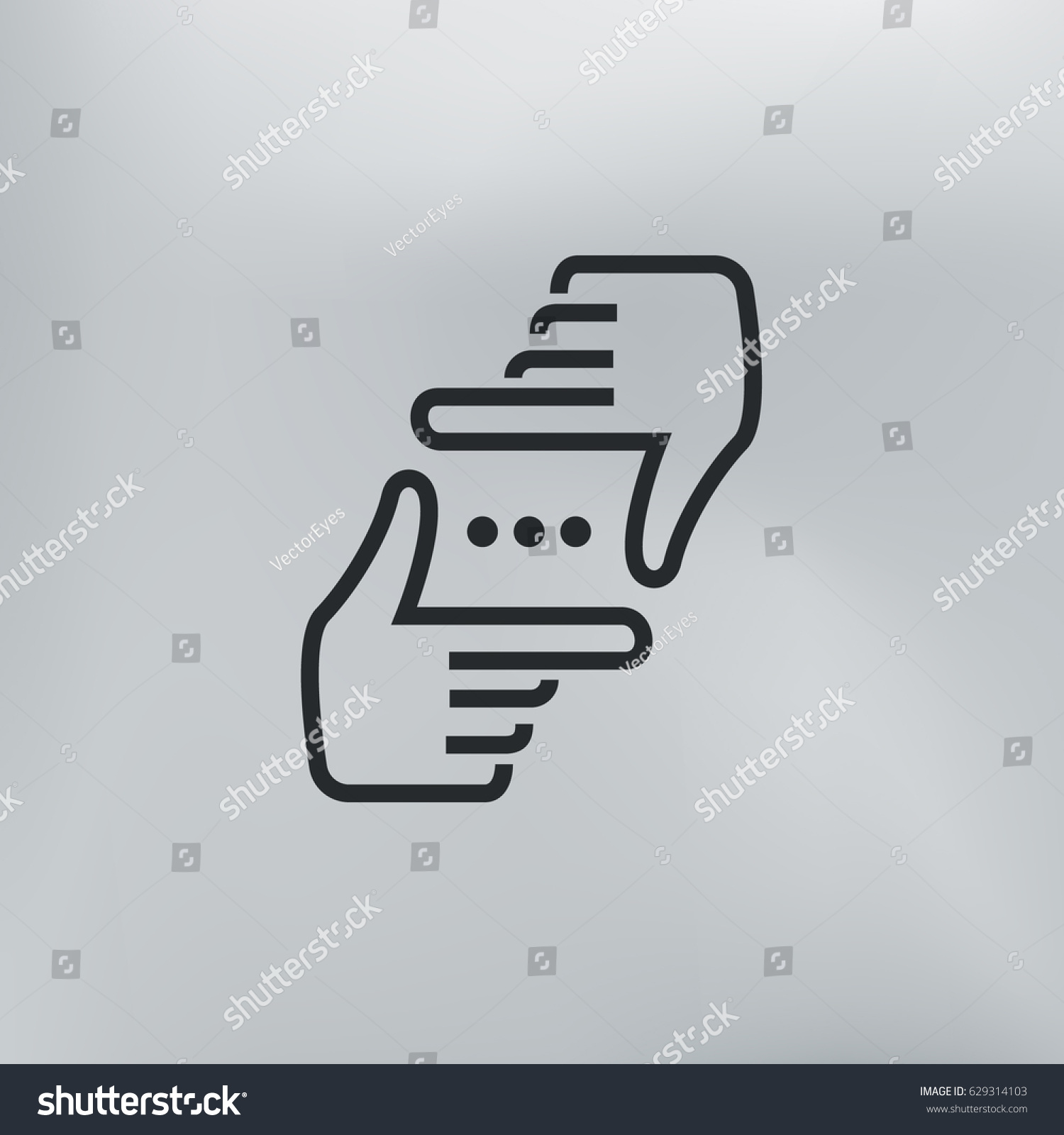 Human Hands Doing Cropping Symbol Stock Vector (Royalty Free) 629314103 ...