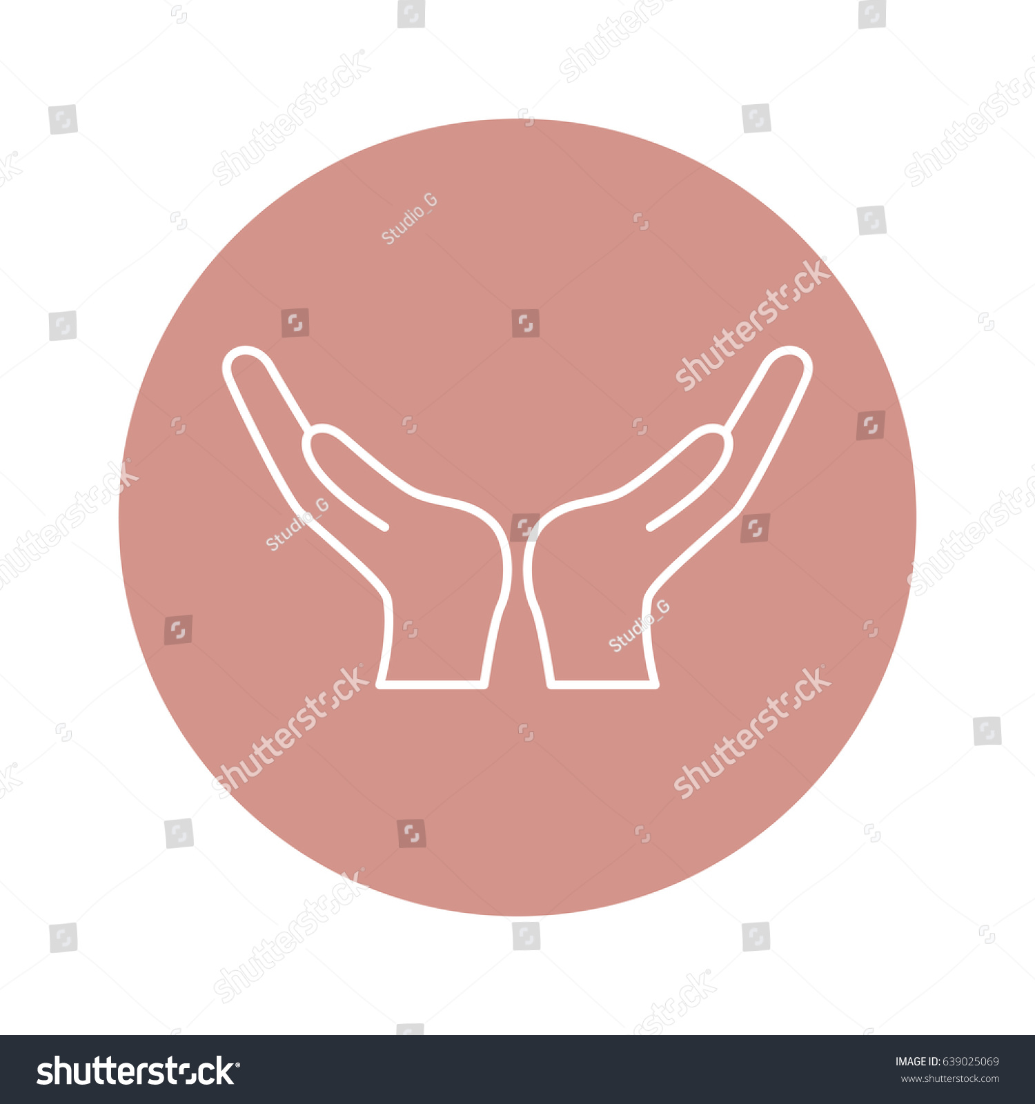 Human Hands Icon Stock Vector (Royalty Free) 639025069 | Shutterstock
