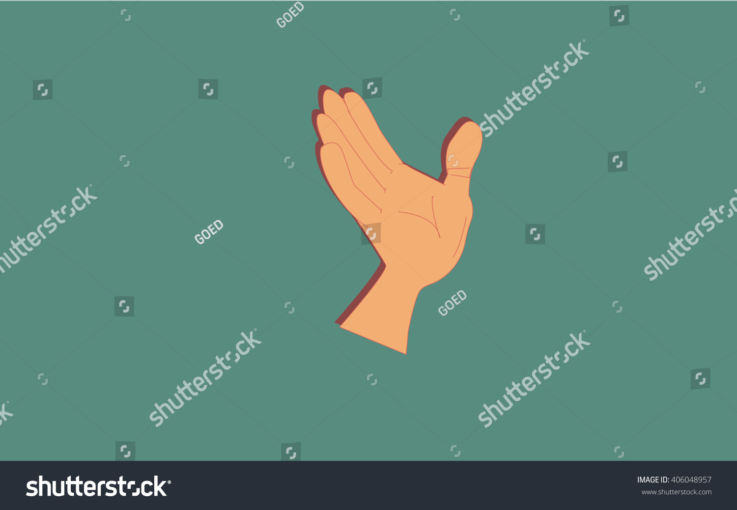 Human Hands Icon Set Isolated Vector Stock Vector (Royalty Free) 406048957