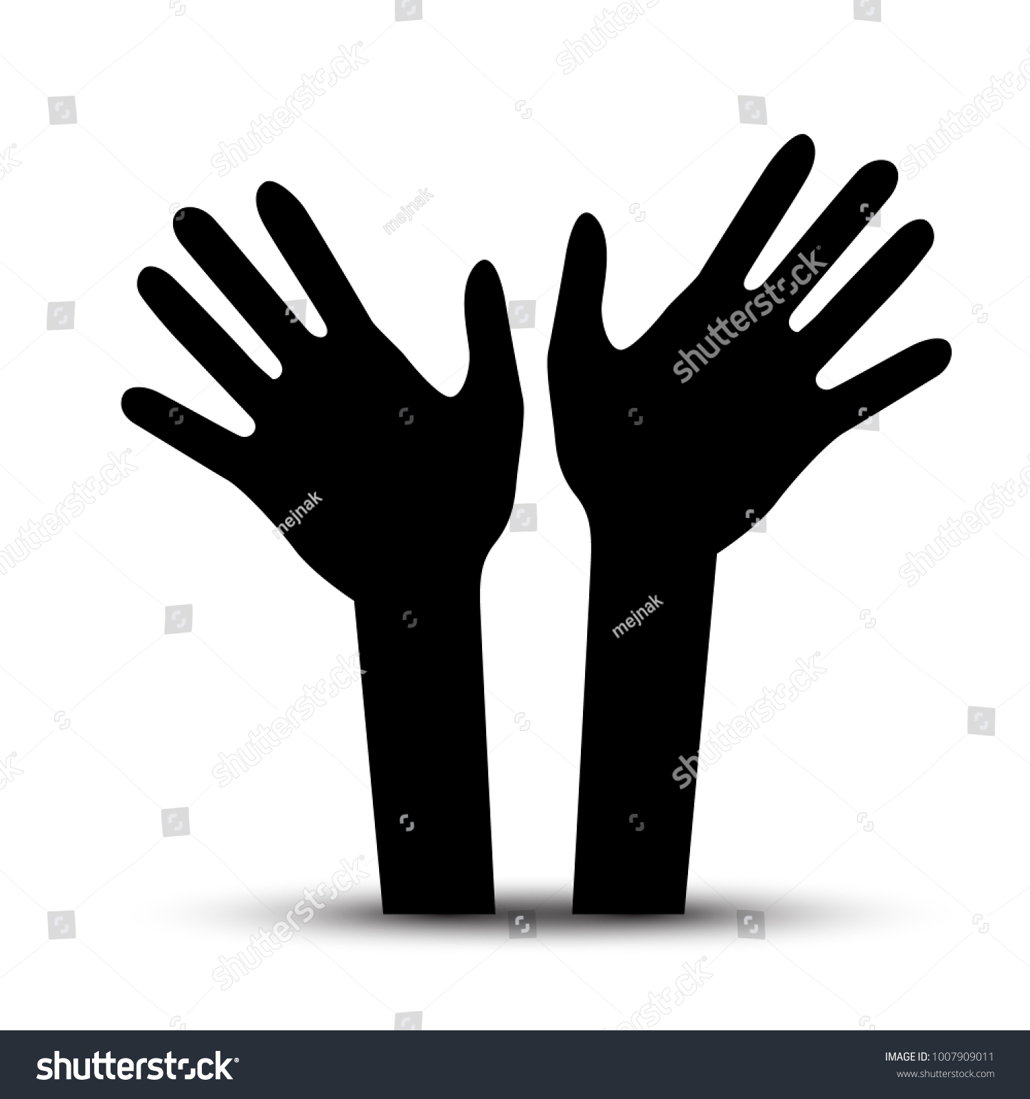 Human Hands Vector Palm Hand Symbol Stock Vector (Royalty Free) 1007909011