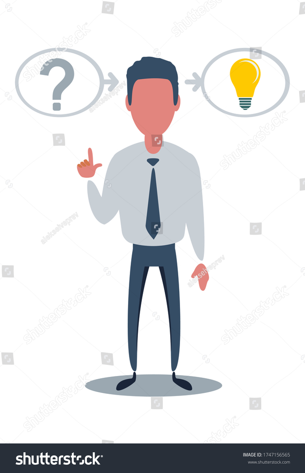 Human Head Creating New Idea Vector Stock Vector (Royalty Free ...