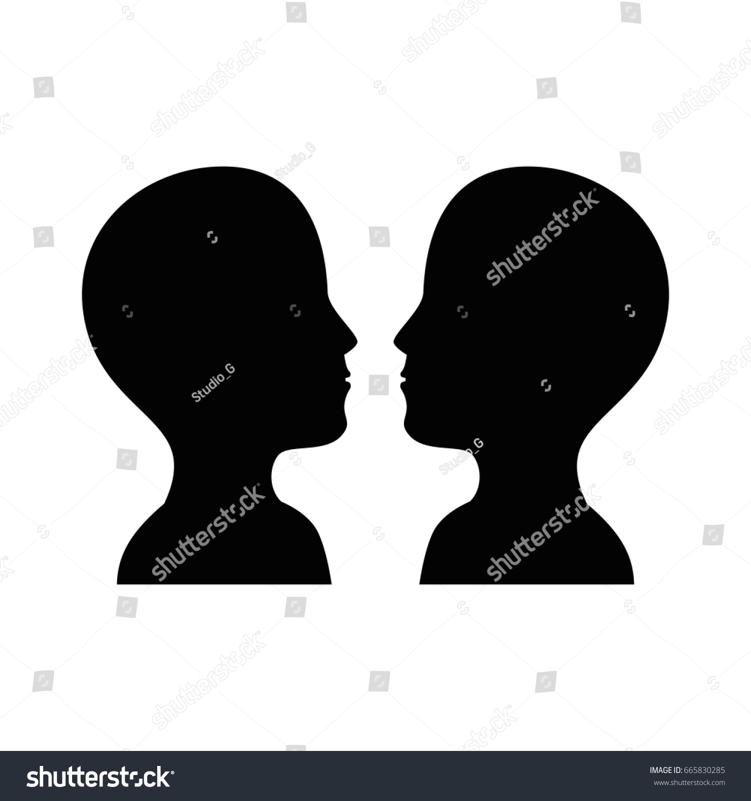 Human Head Design Stock Vector (Royalty Free) 665830285 | Shutterstock