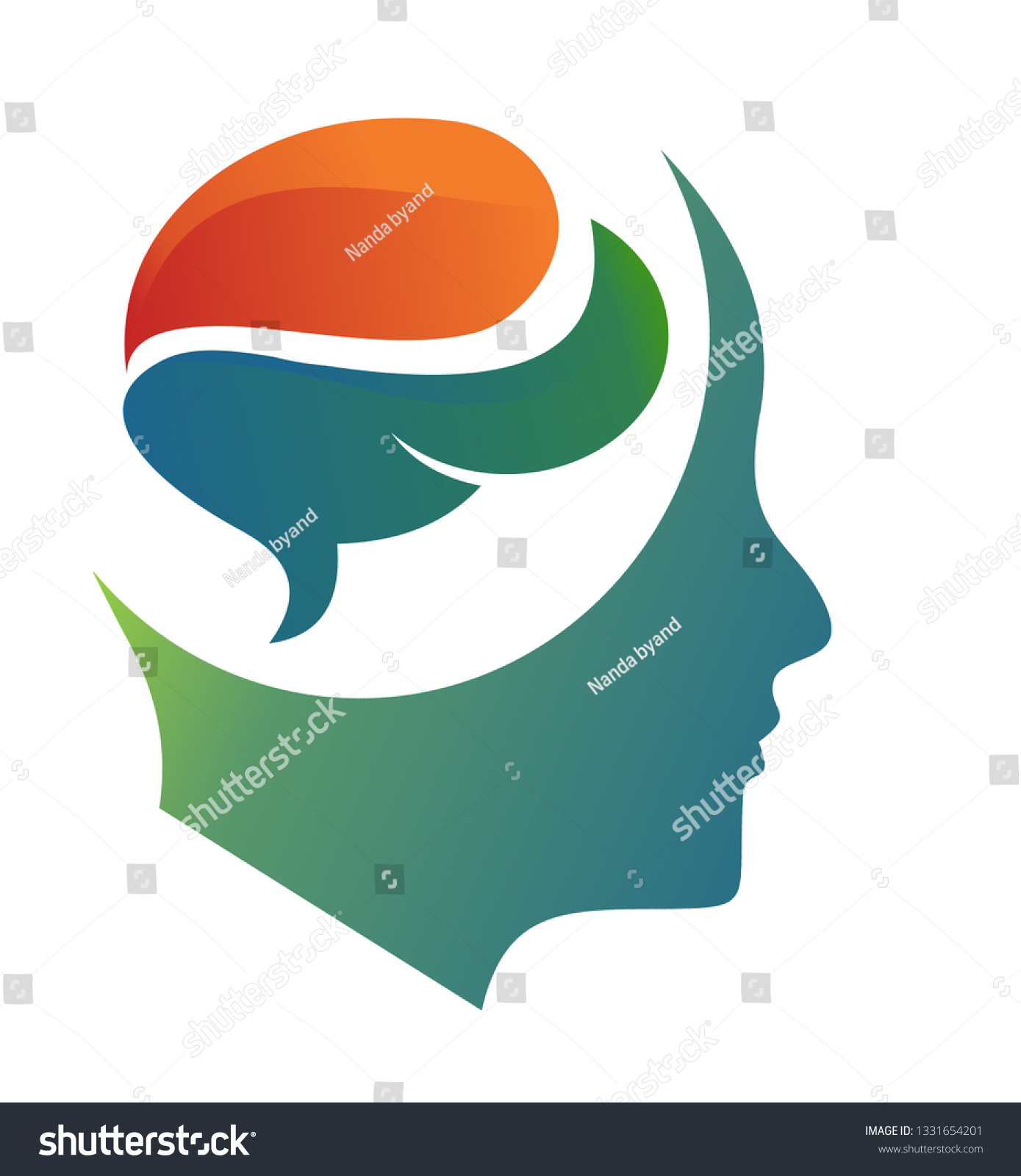 Human Head Logo Icon Stock Vector (Royalty Free) 1331654201 | Shutterstock