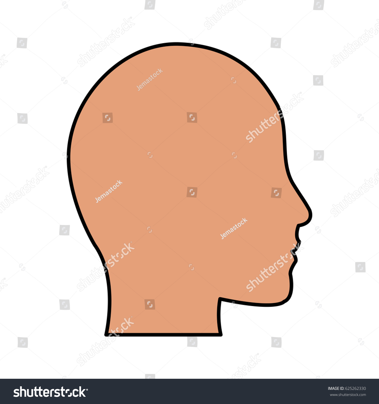 Human Head Profile Icon Image Stock Vector (Royalty Free) 625262330