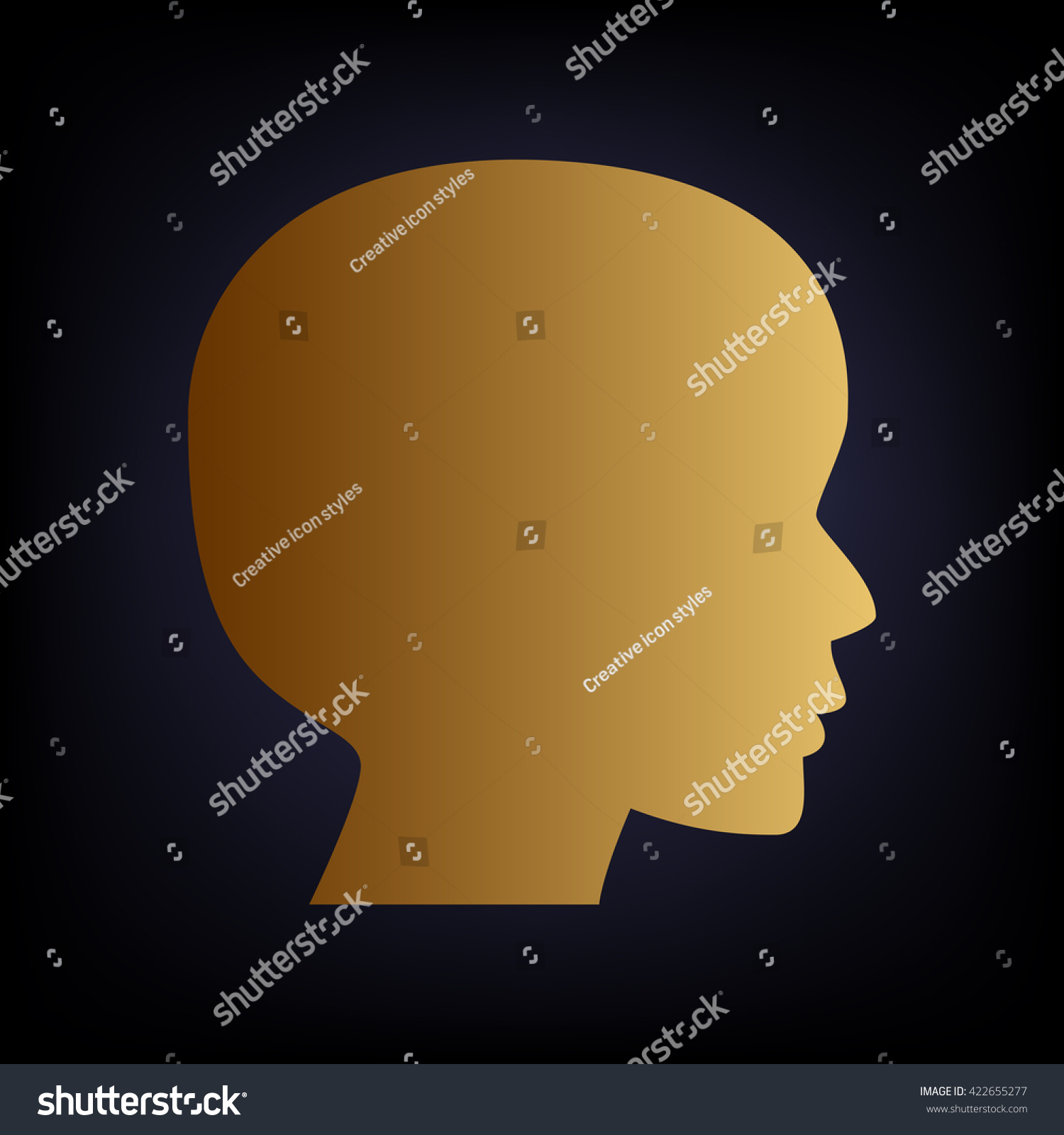 Human Head Sign Stock Vector (Royalty Free) 422655277