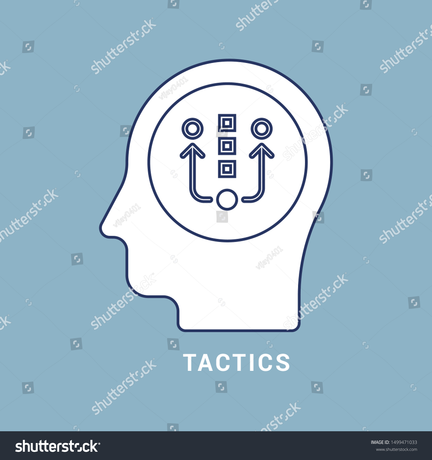 Human Head Tactics Icon Concept Vector Stock Vector (Royalty Free ...