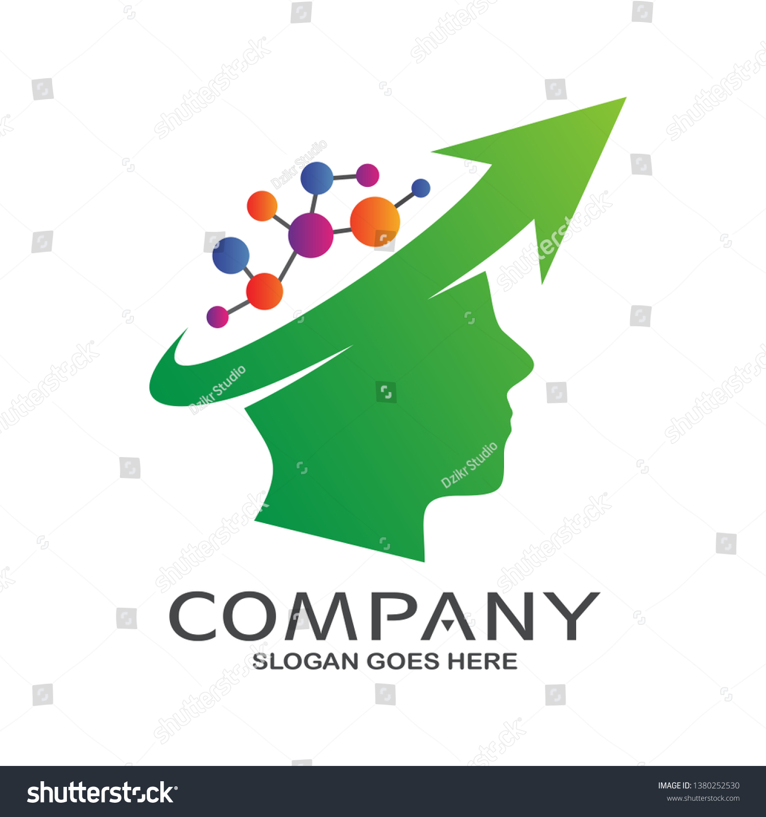 Human Head Arrow Logo Vector Stock Vector (Royalty Free) 1380252530 ...