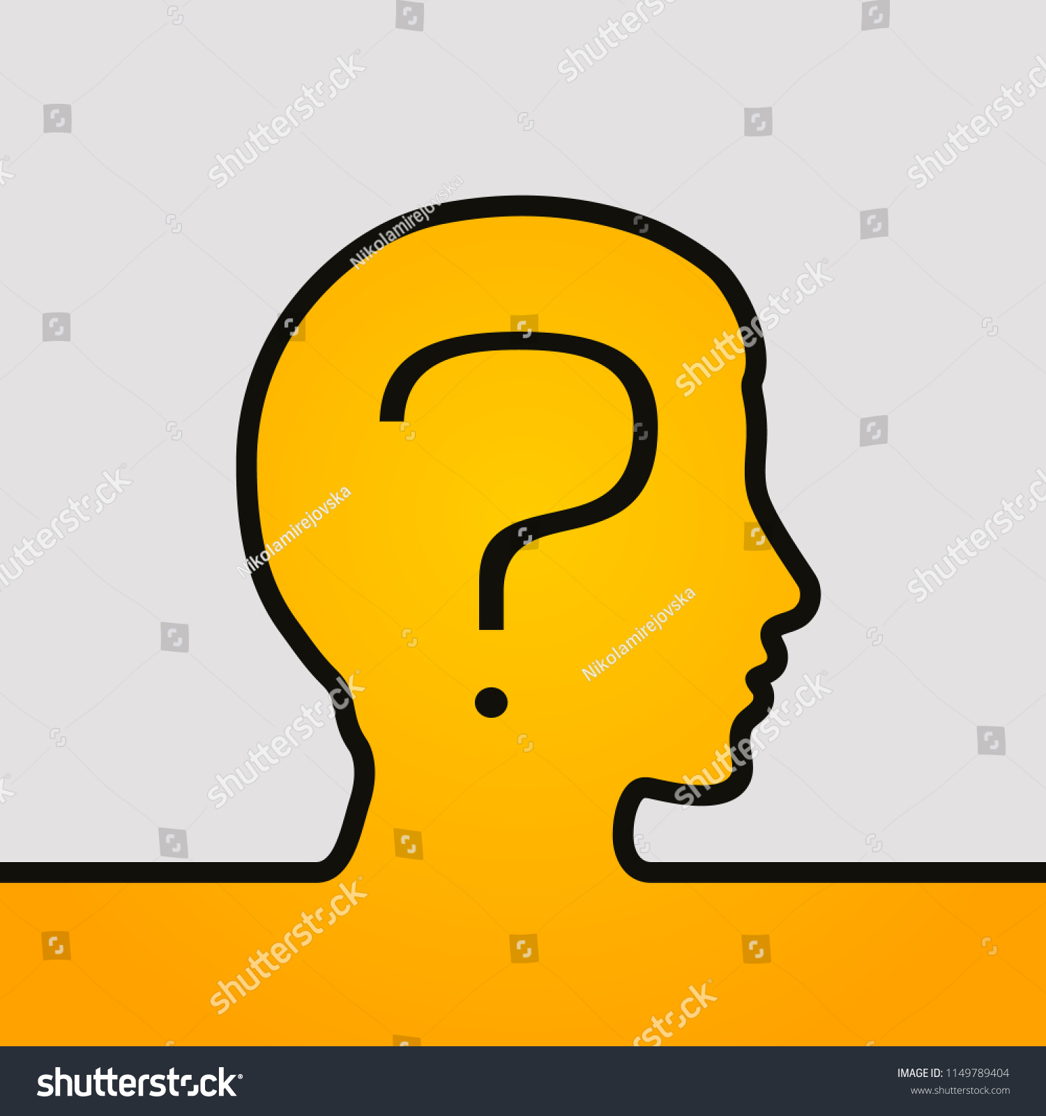 Human Head Question Mark Forming Into: เวกเตอร์สต็อก (ปลอดค่าลิขสิทธิ์ ...