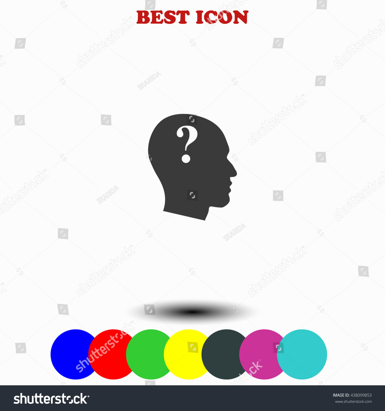 Human Head Question Mark Icon Stock Vector (Royalty Free) 438099853 ...