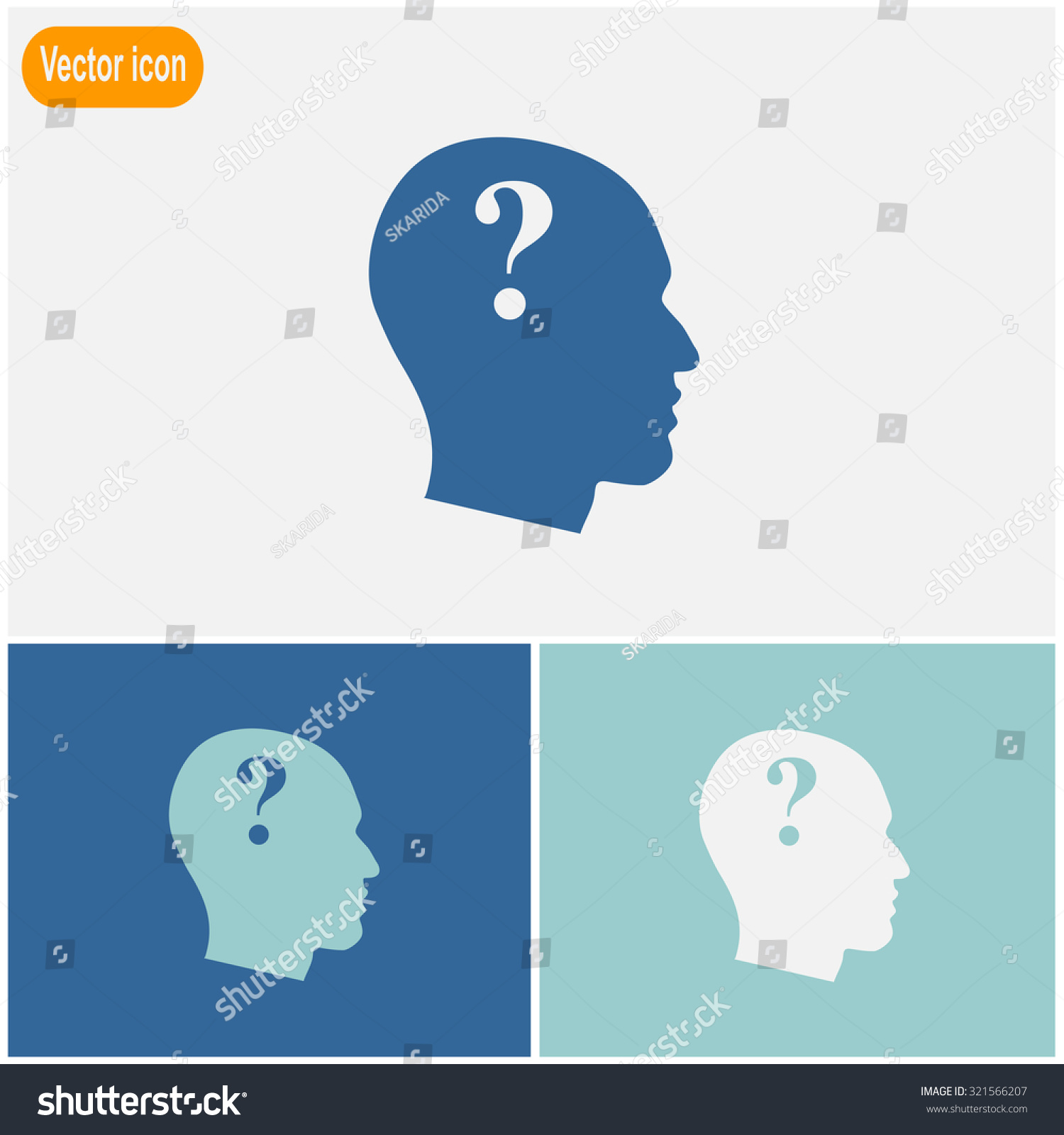 Human Head Question Mark Vector Icon: เวกเตอร์สต็อก (ปลอดค่าลิขสิทธิ์ ...